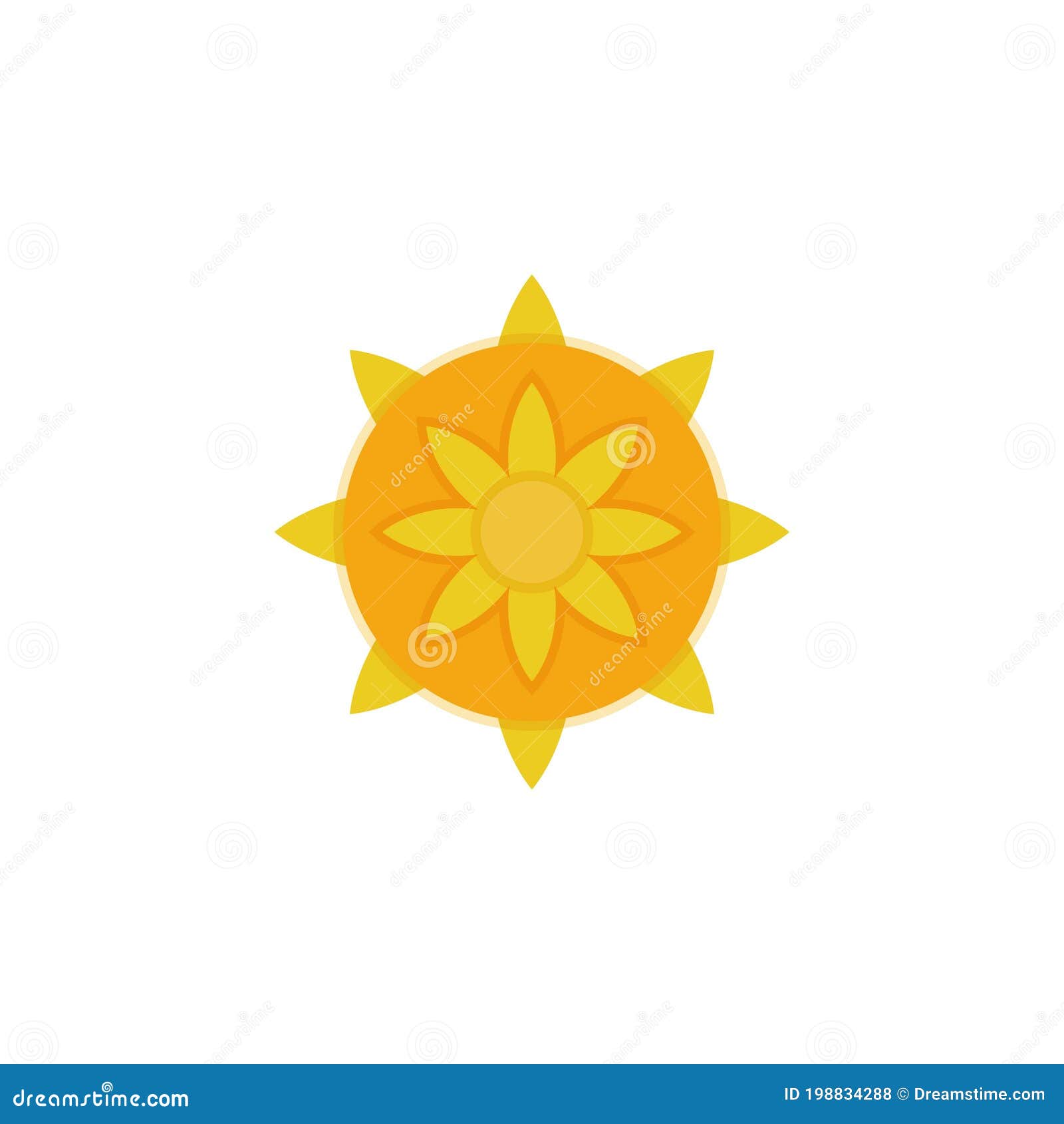 Symbol of a Bright, Shining Sun Stock Vector - Illustration of design ...