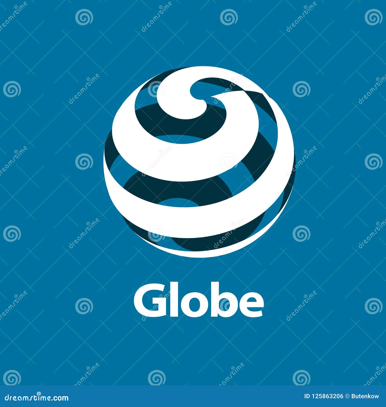 Vector logo globe stock vector. Illustration of network - 125863206