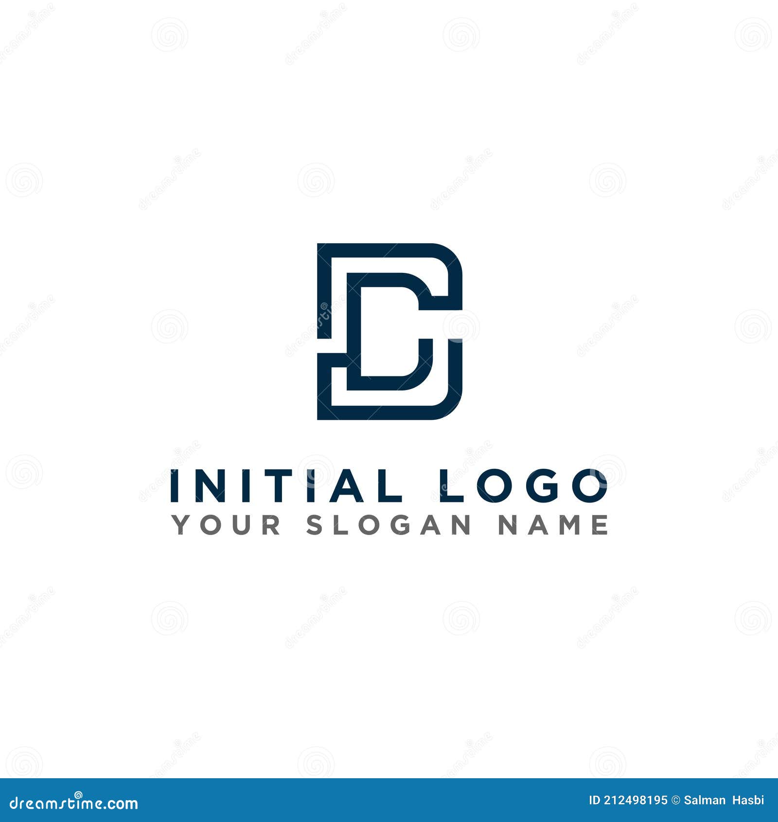 Template Logo Design Icon DC Initials. Stock Vector - Illustration of ...
