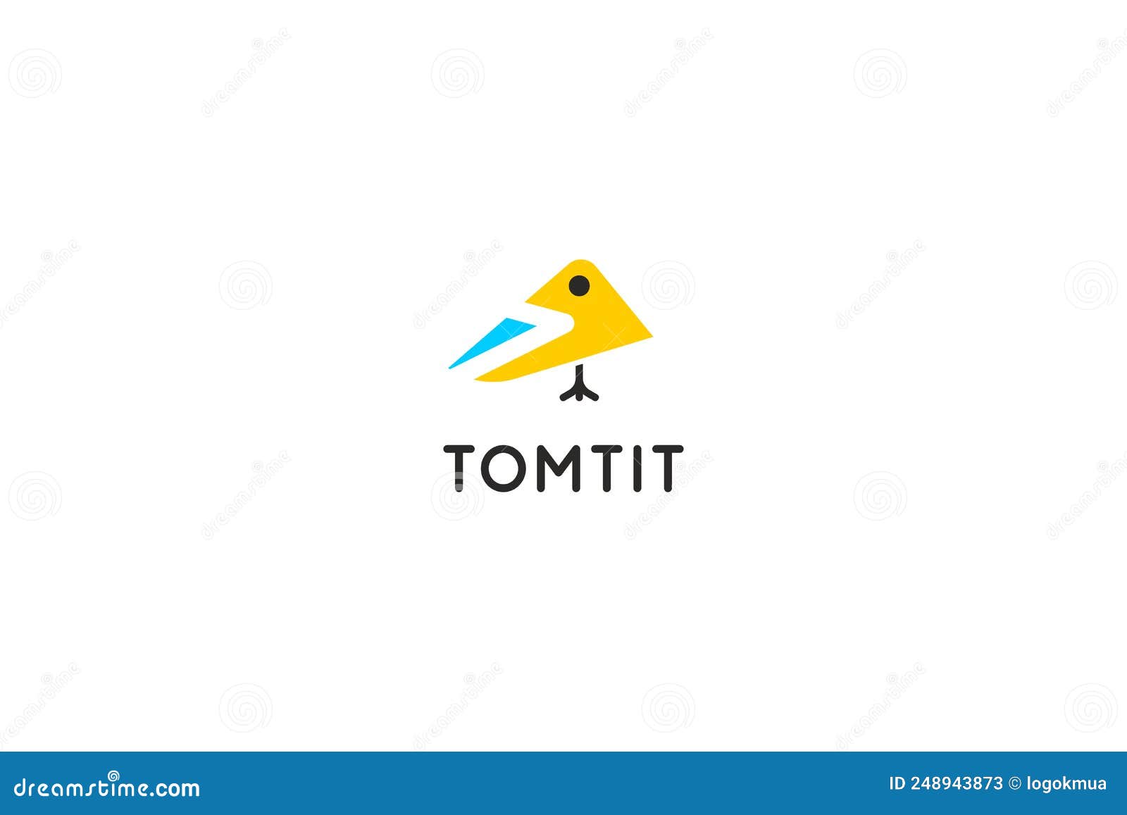 Tomtit logo design stock vector. Illustration of graphic - 248943873