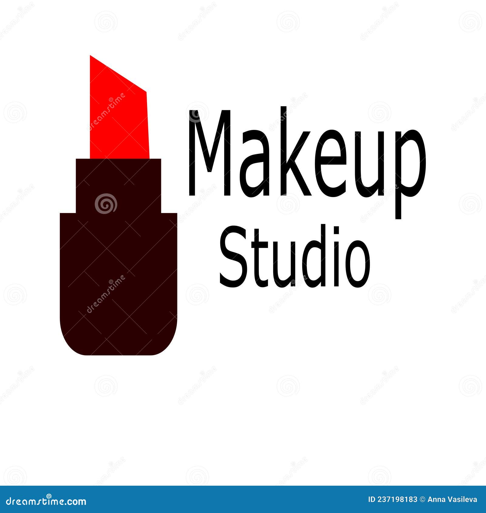 Template for a Logo, for a Makeup Studio Stock Vector - Illustration of ...