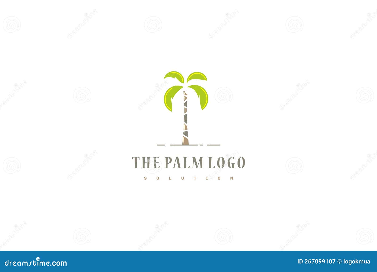 Template logo with palm stock vector. Illustration of nature - 267099107