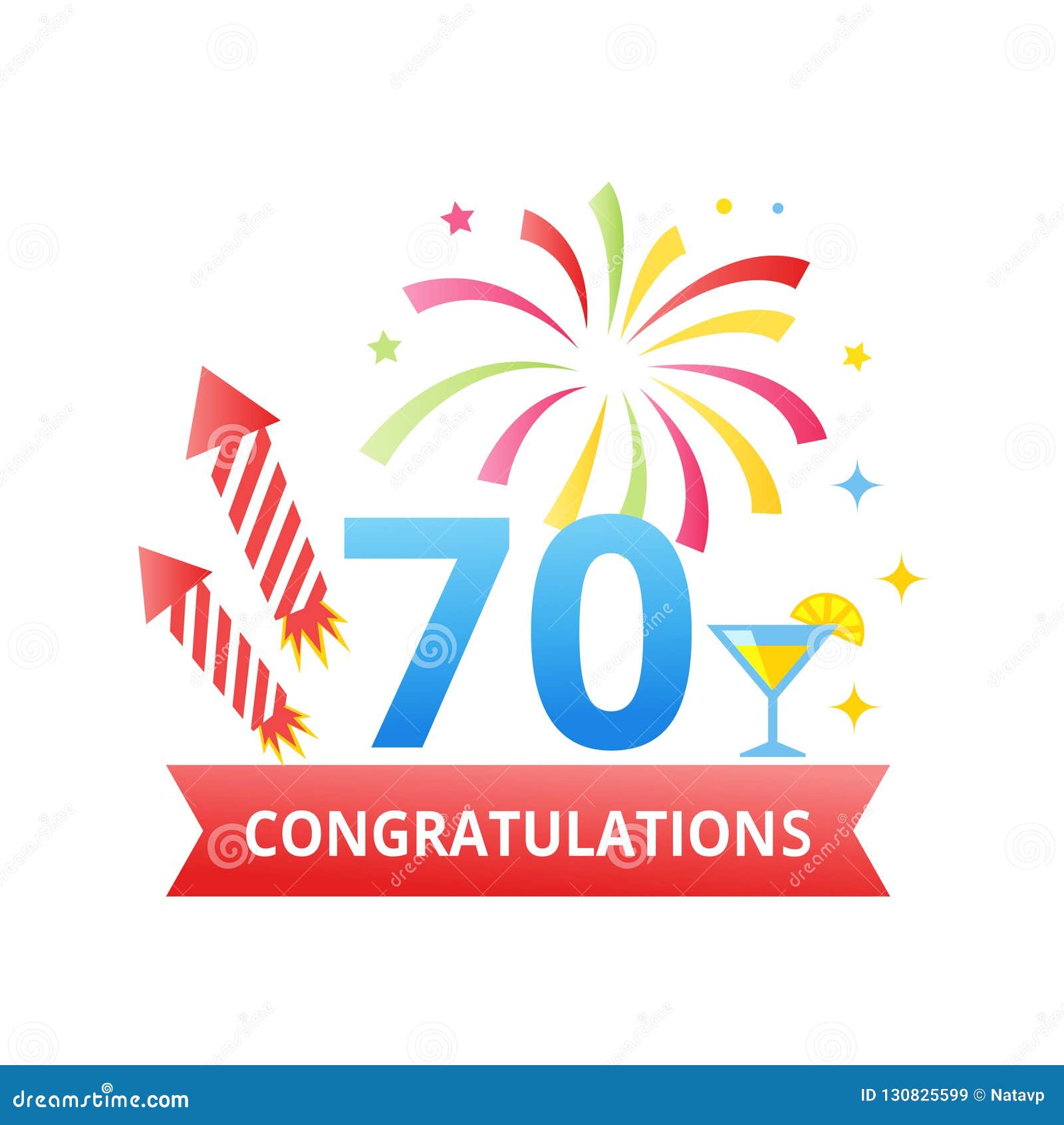 Template Logo 70th Anniversary with Fireworks and Number70 in it and ...