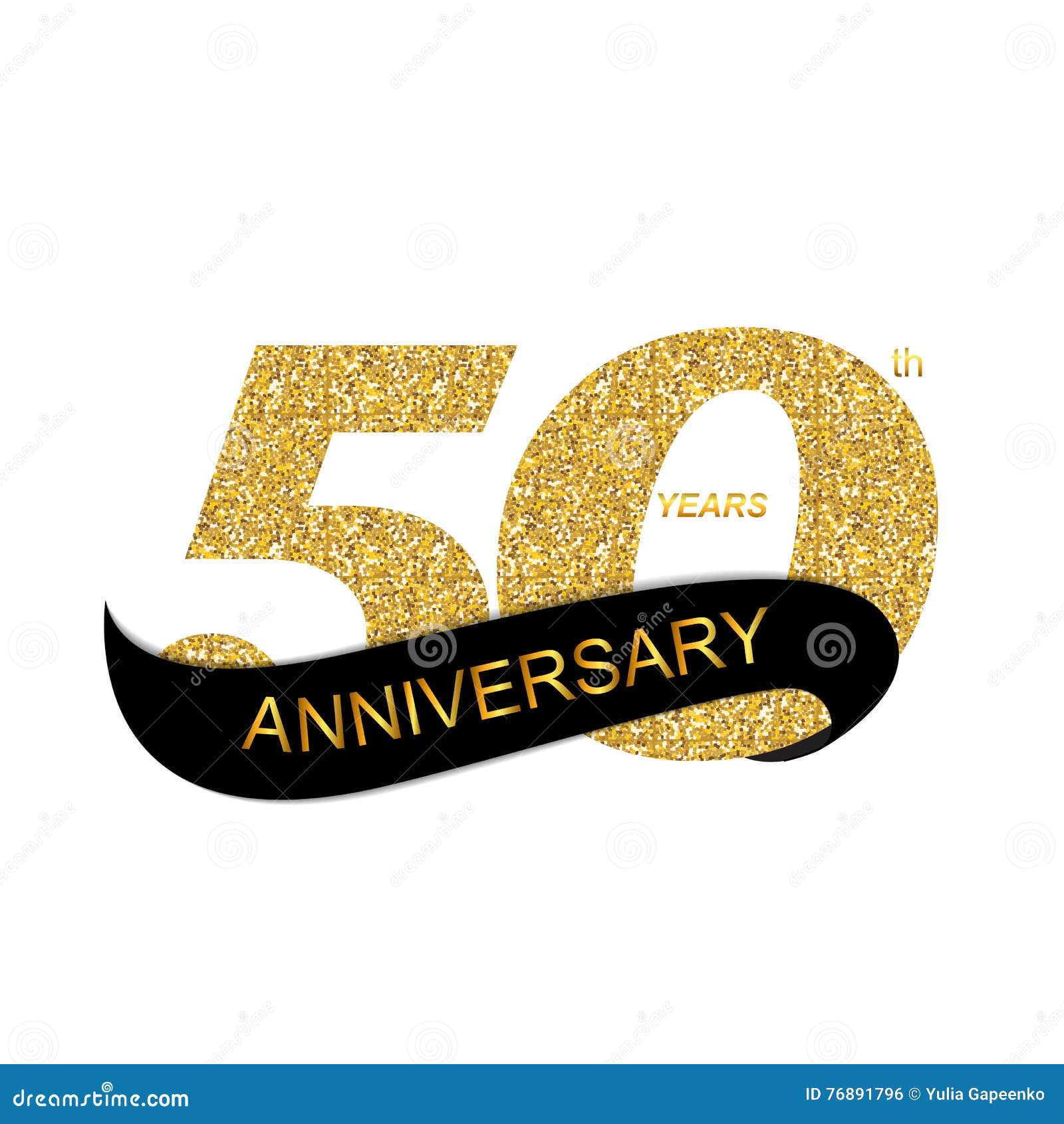 Template Logo 50th Anniversary Vector Illustration EPS10 Stock Vector ...