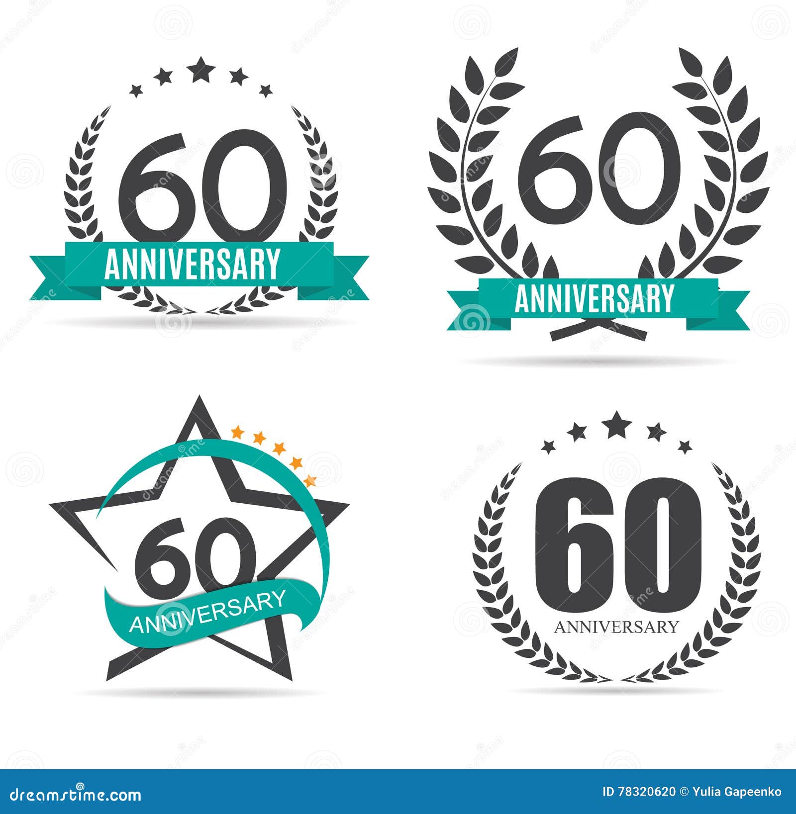 Template Logo 60 Years Anniversary Vector Illustration | CartoonDealer ...