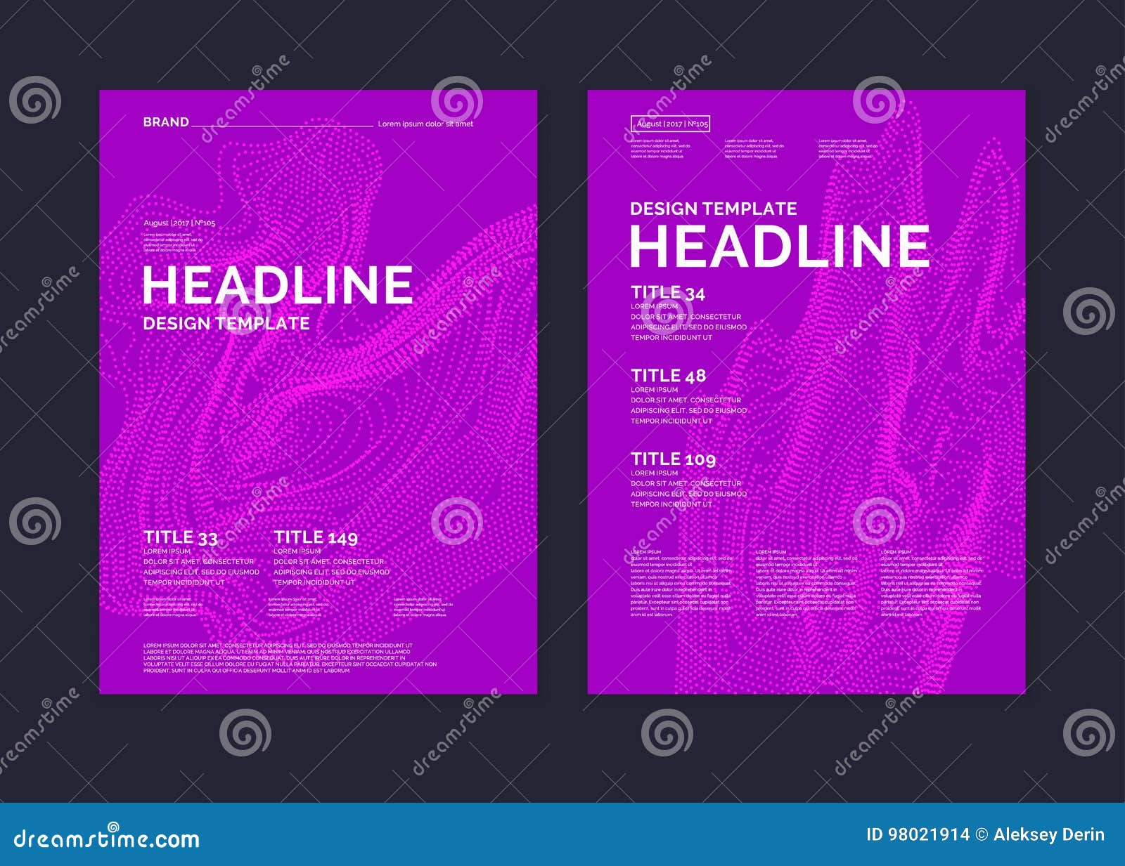 Template for a Magazine about Music, Modern Poster. Stock Vector ...