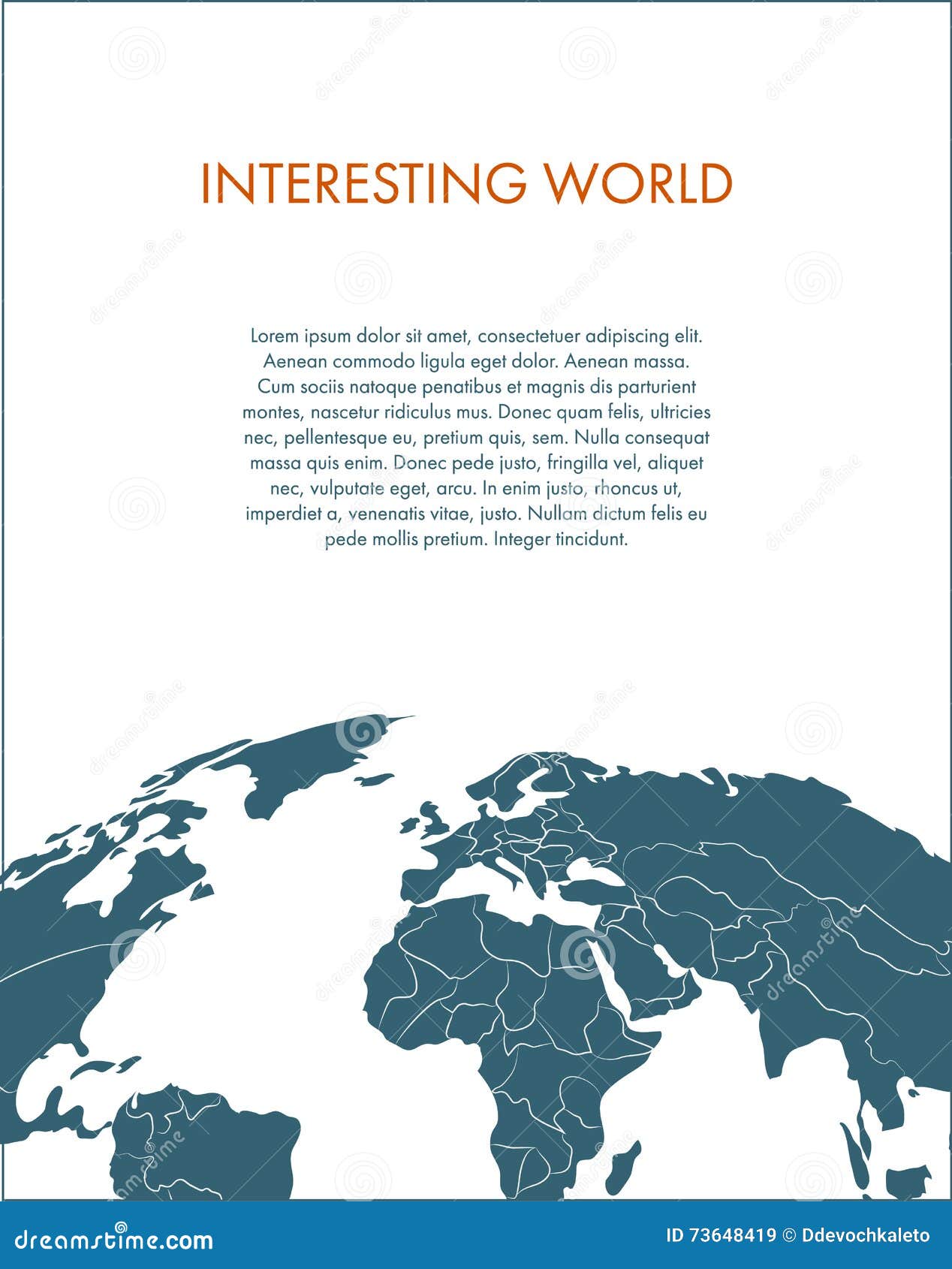 Template with map stock vector. Illustration of modern - 73648419