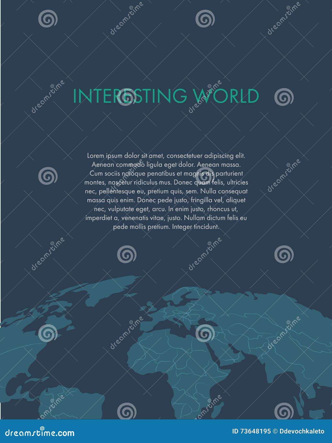 Template with map stock vector. Illustration of brochure - 73648195