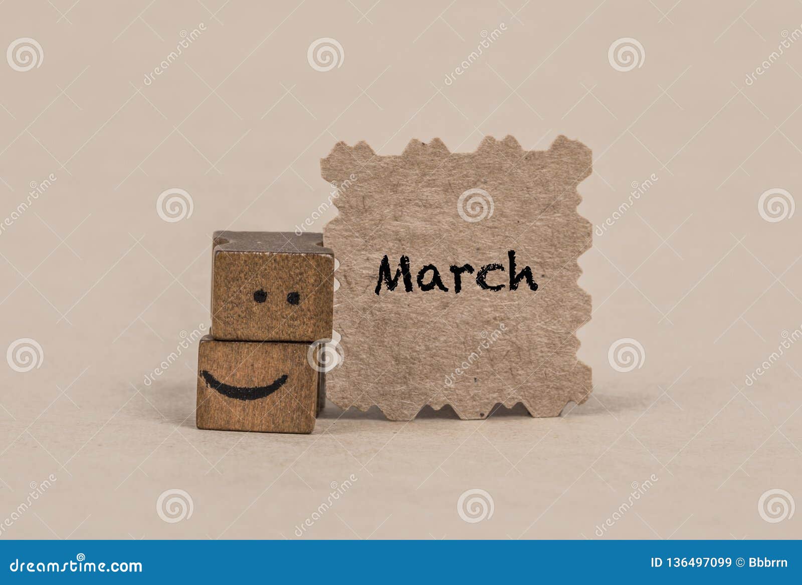 Template for March with a Smiley Icon Stock Image - Image of calendar ...