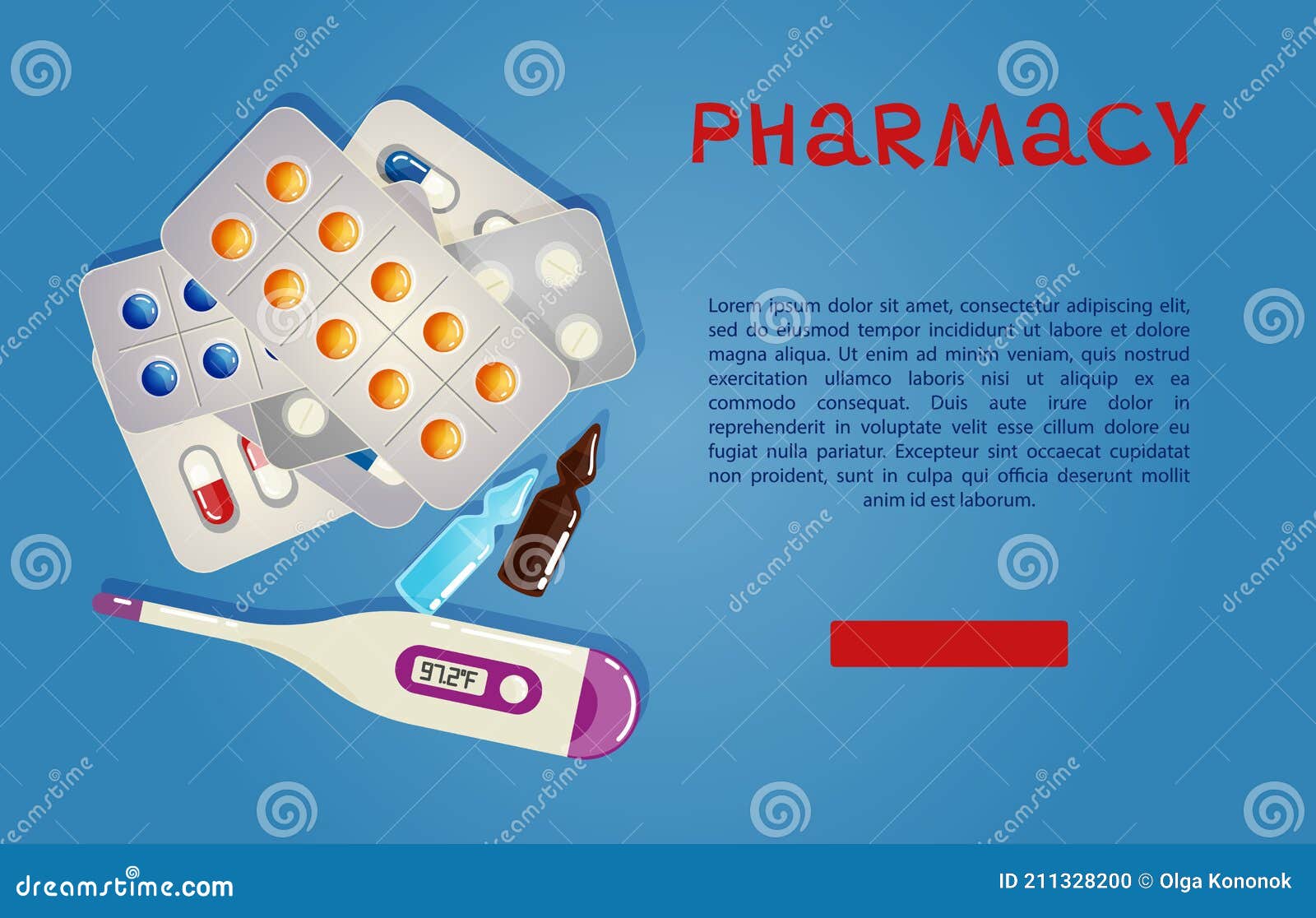 Template for Medical Information Stock Vector - Illustration of ...