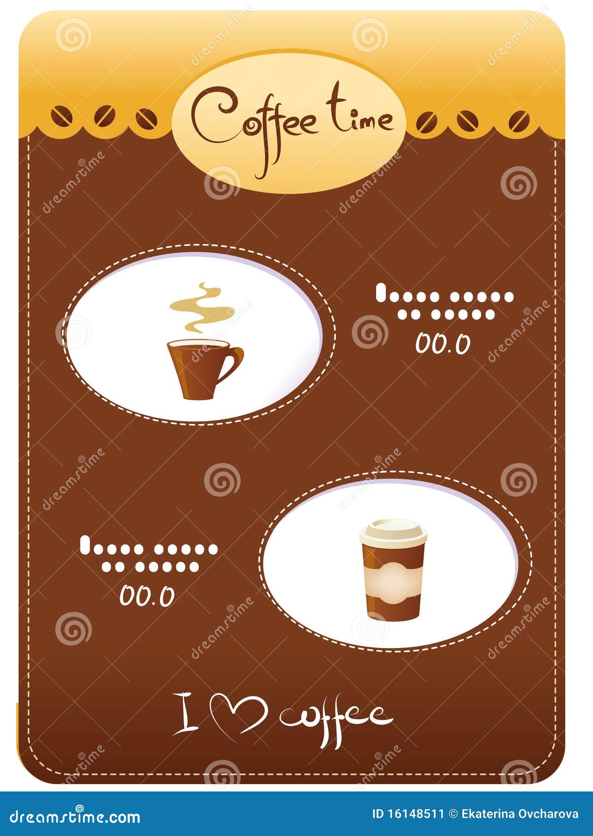 Template menu of coffee stock illustration. Illustration of chocolate ...