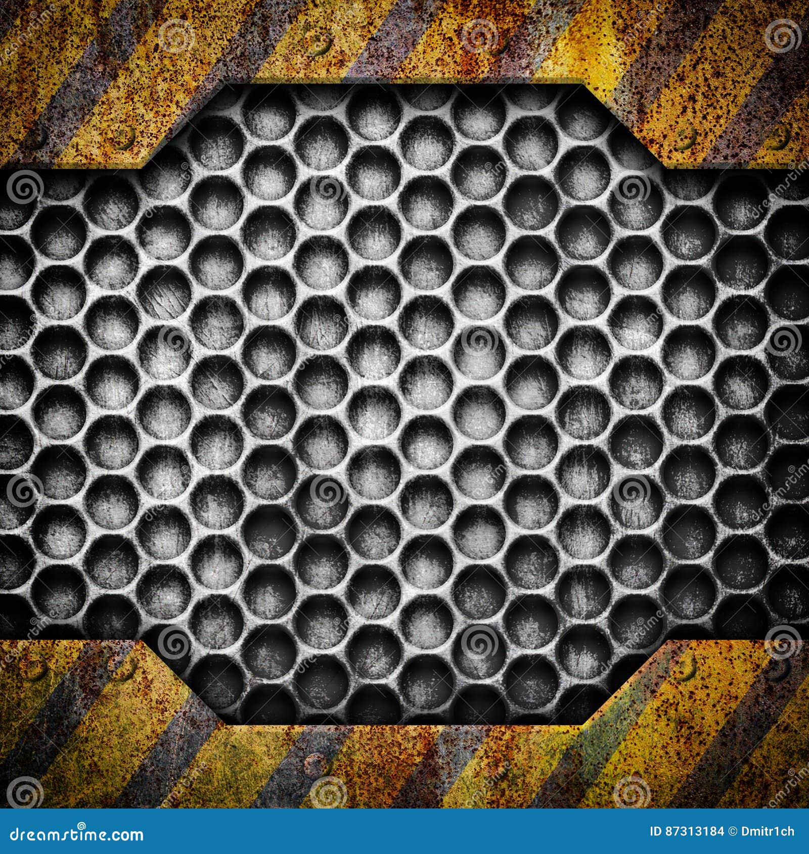 Template of Metal Plates and Mesh Coated with Rust Stock Photo - Image ...