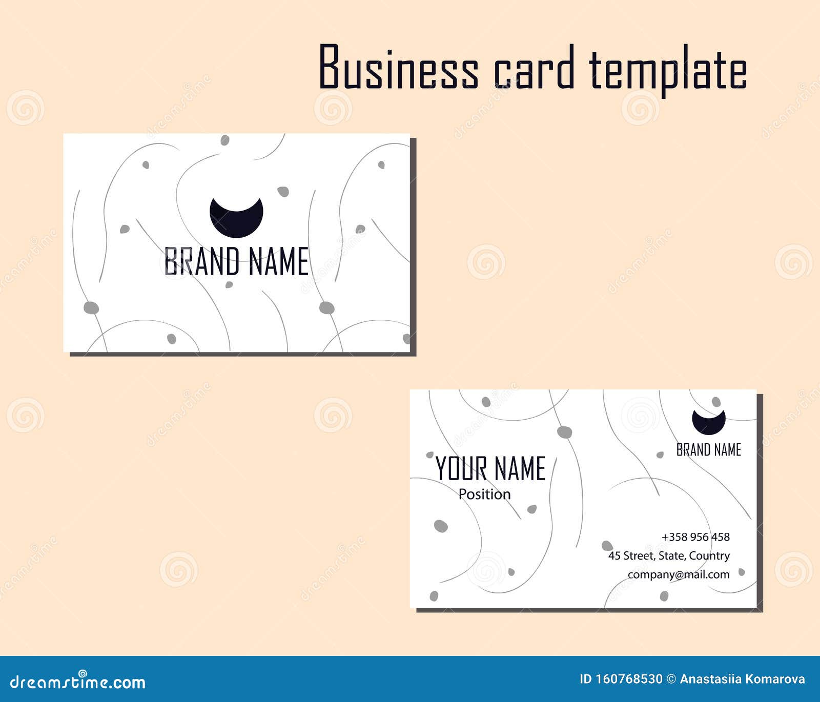 Template of Modern Business Card Stock Vector - Illustration of calling ...