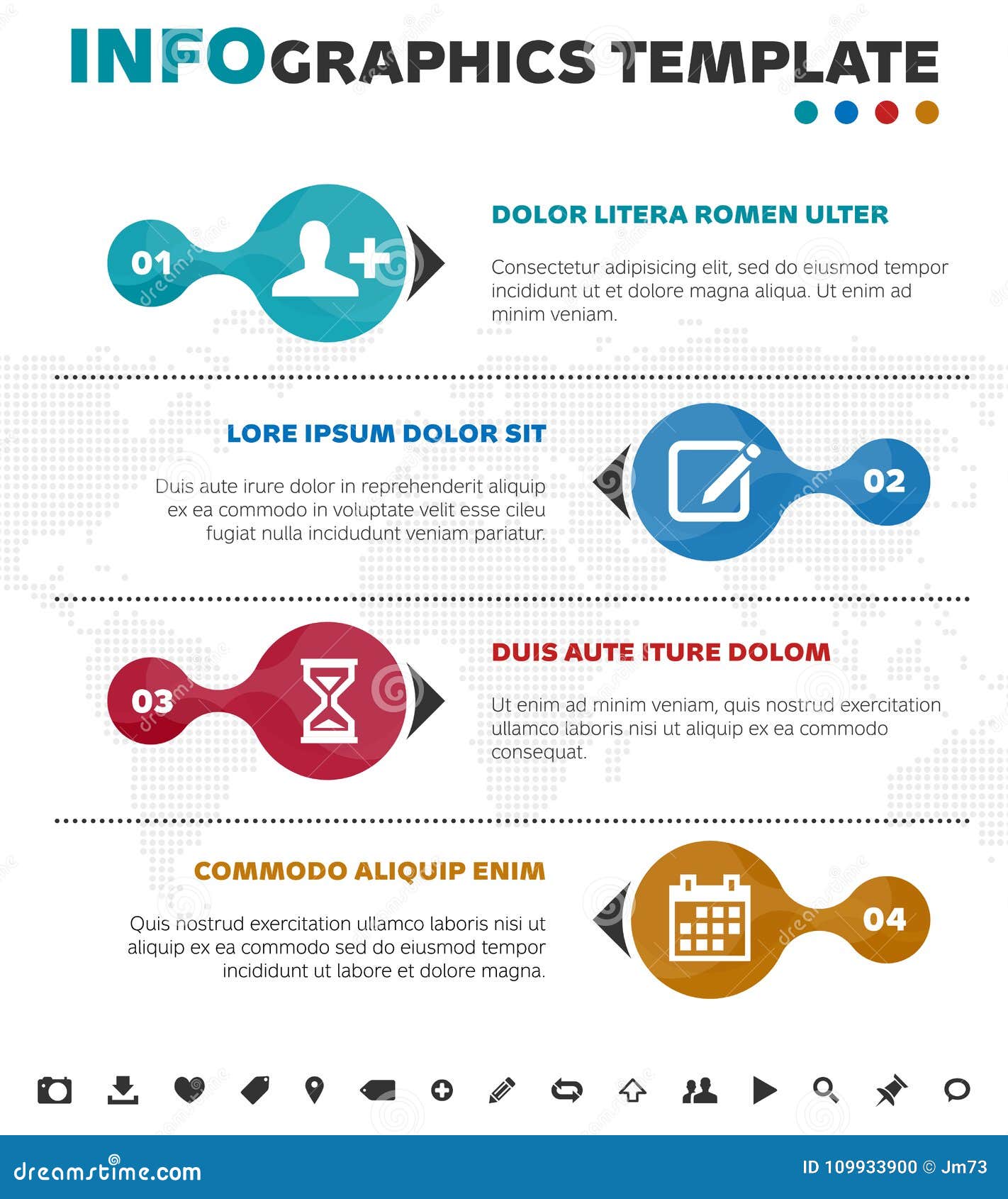 Template for Modern Infographics with Metaballs Stock Vector ...