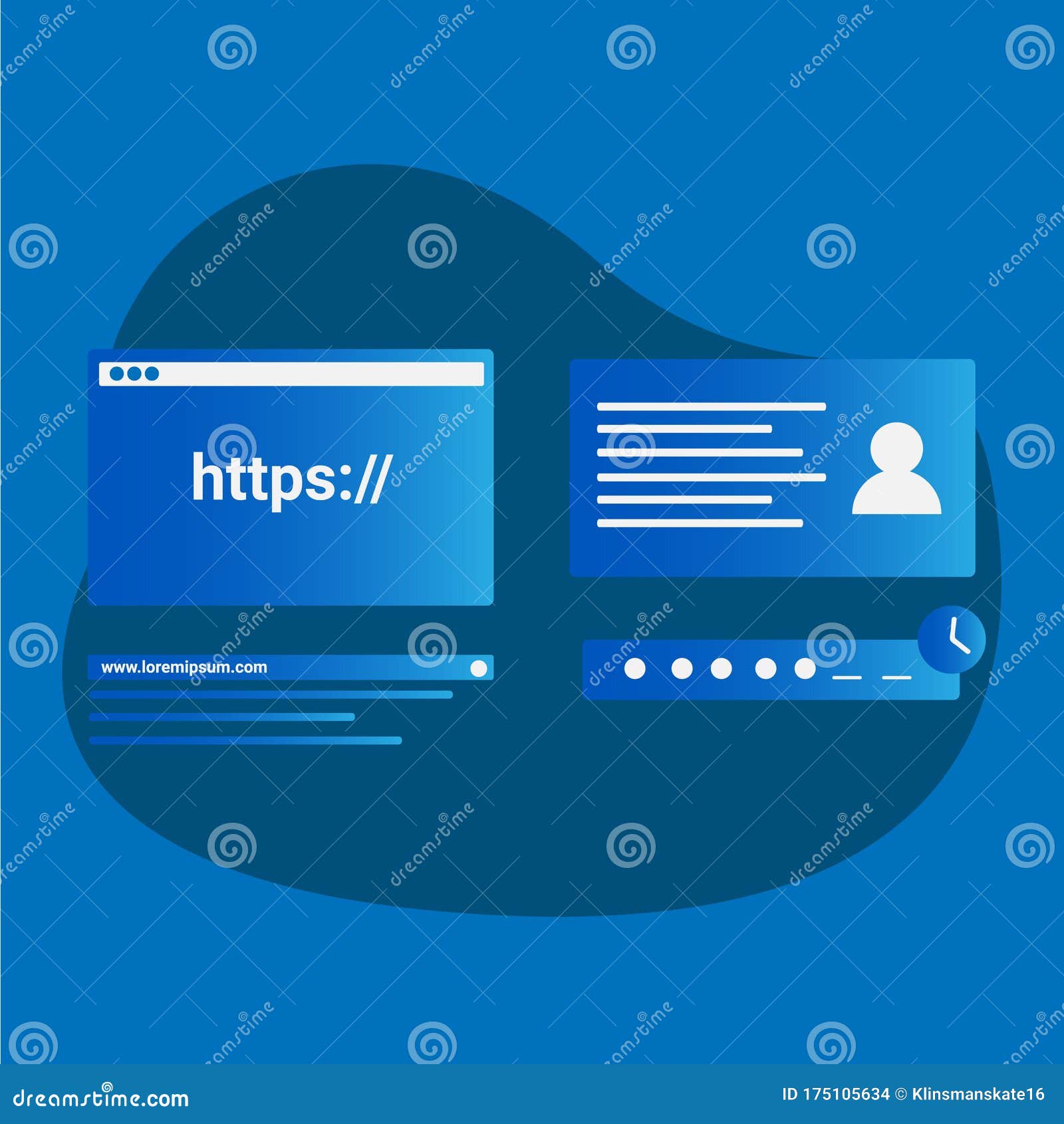 Template Modern Vector Design Elements Register Account Stock Vector ...