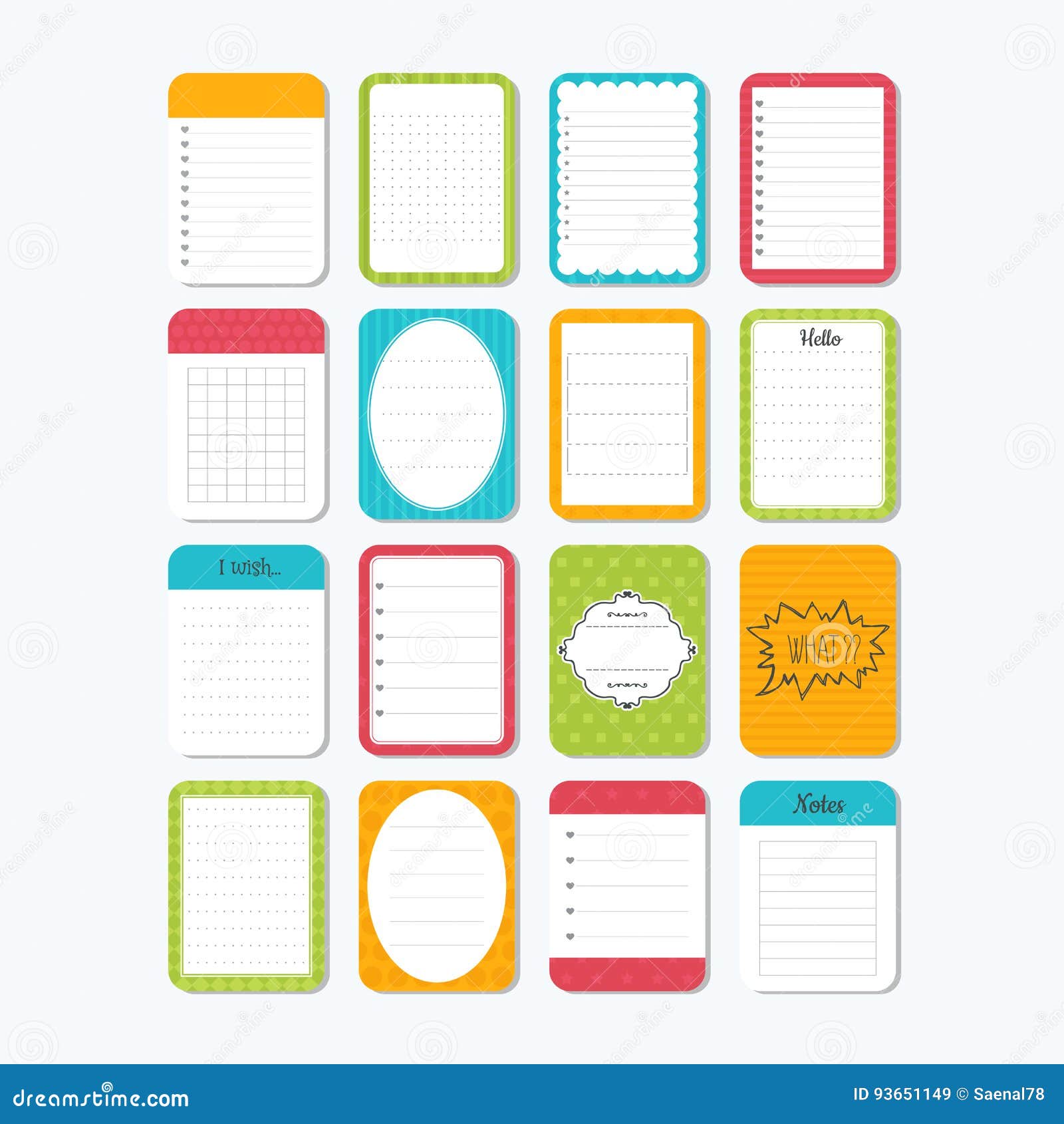 Template For Notebooks. Cute Design Elements. Notes, Labels, Stickers ... Template For Notebooks. Cute Design Elements. Notes, Labels, Stickers ...