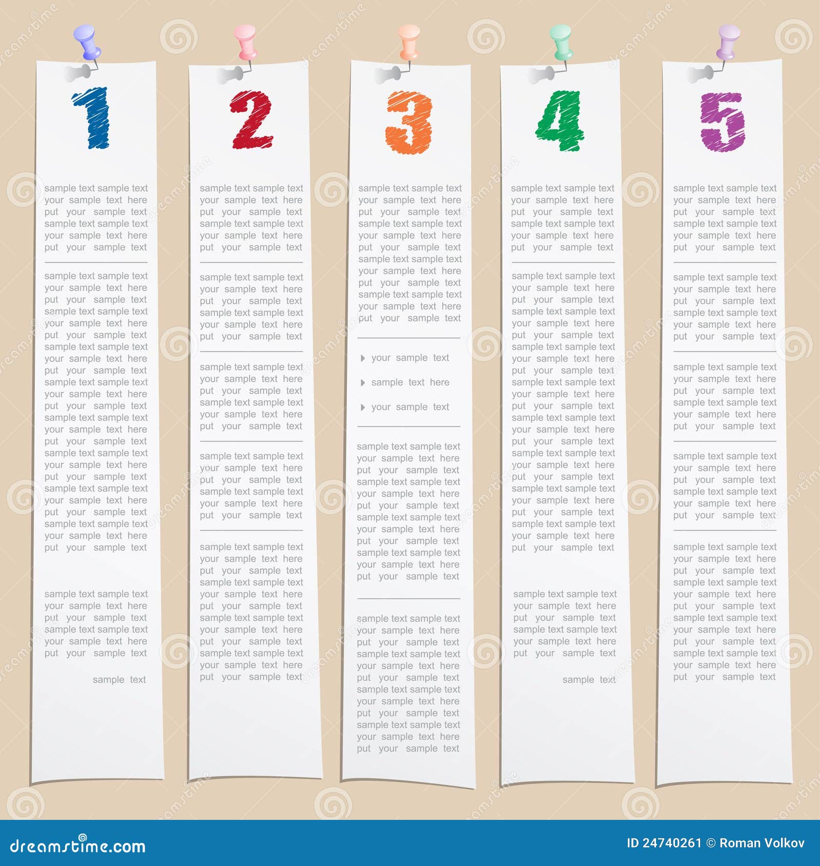 Template with Numbers and Columns Stock Vector - Illustration of label ...