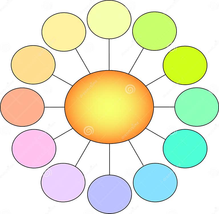 Simple Flowchart or Mind Map Infographics Template Stock Illustration ...