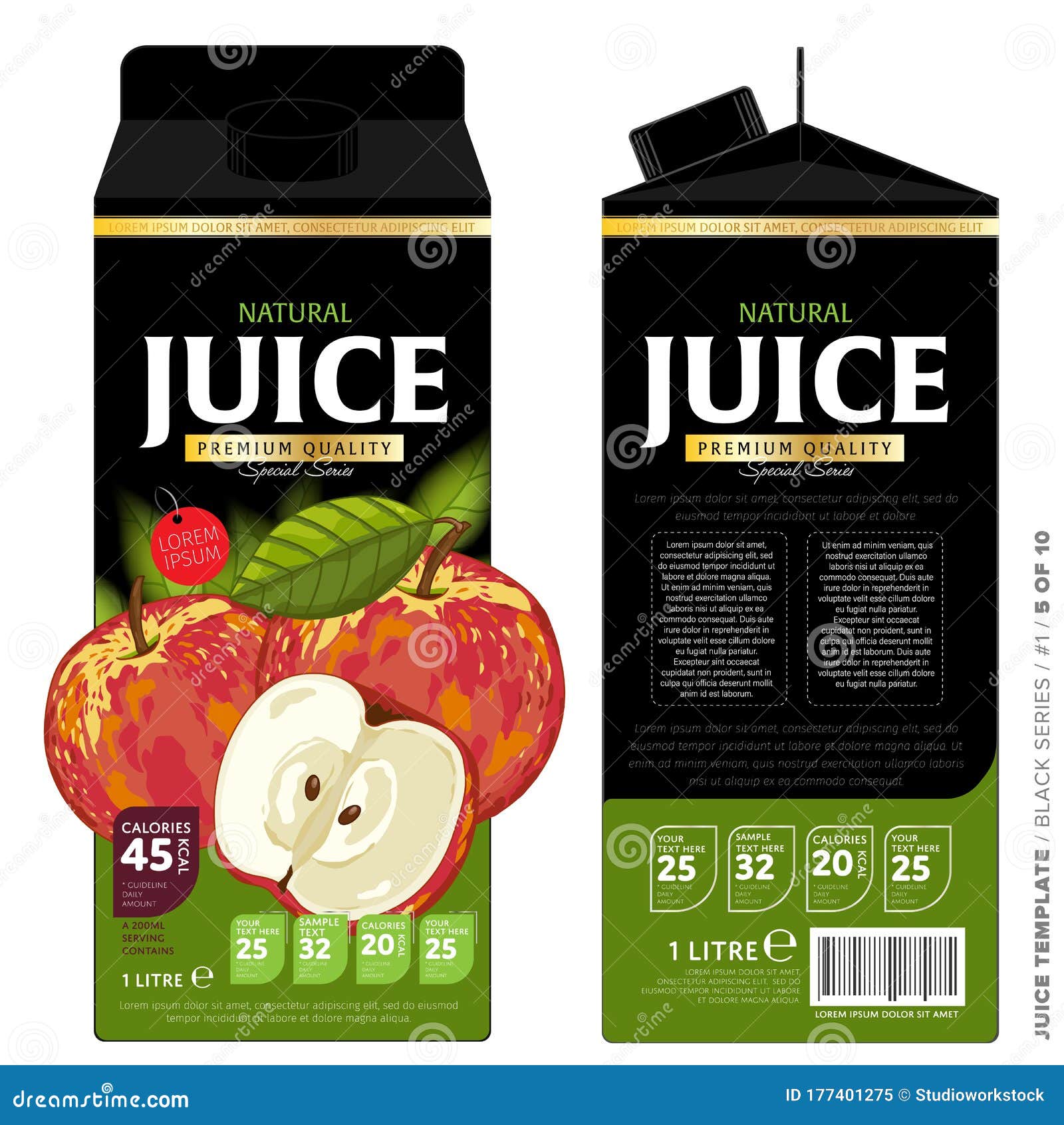 Template Packaging Design Apple Juice Stock Vector - Illustration of ...