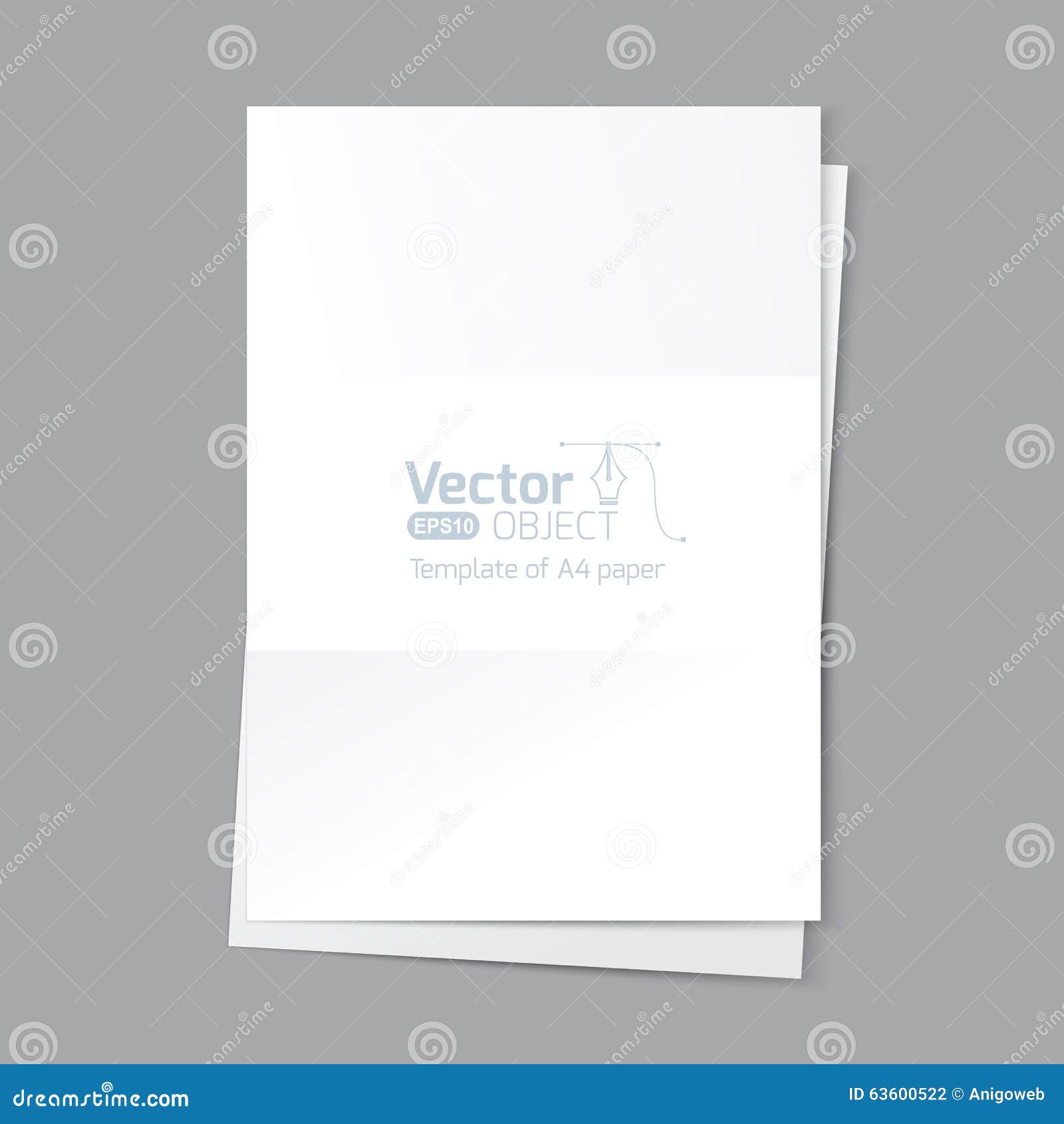 Template paper a4 stock vector. Illustration of mockup - 63600522