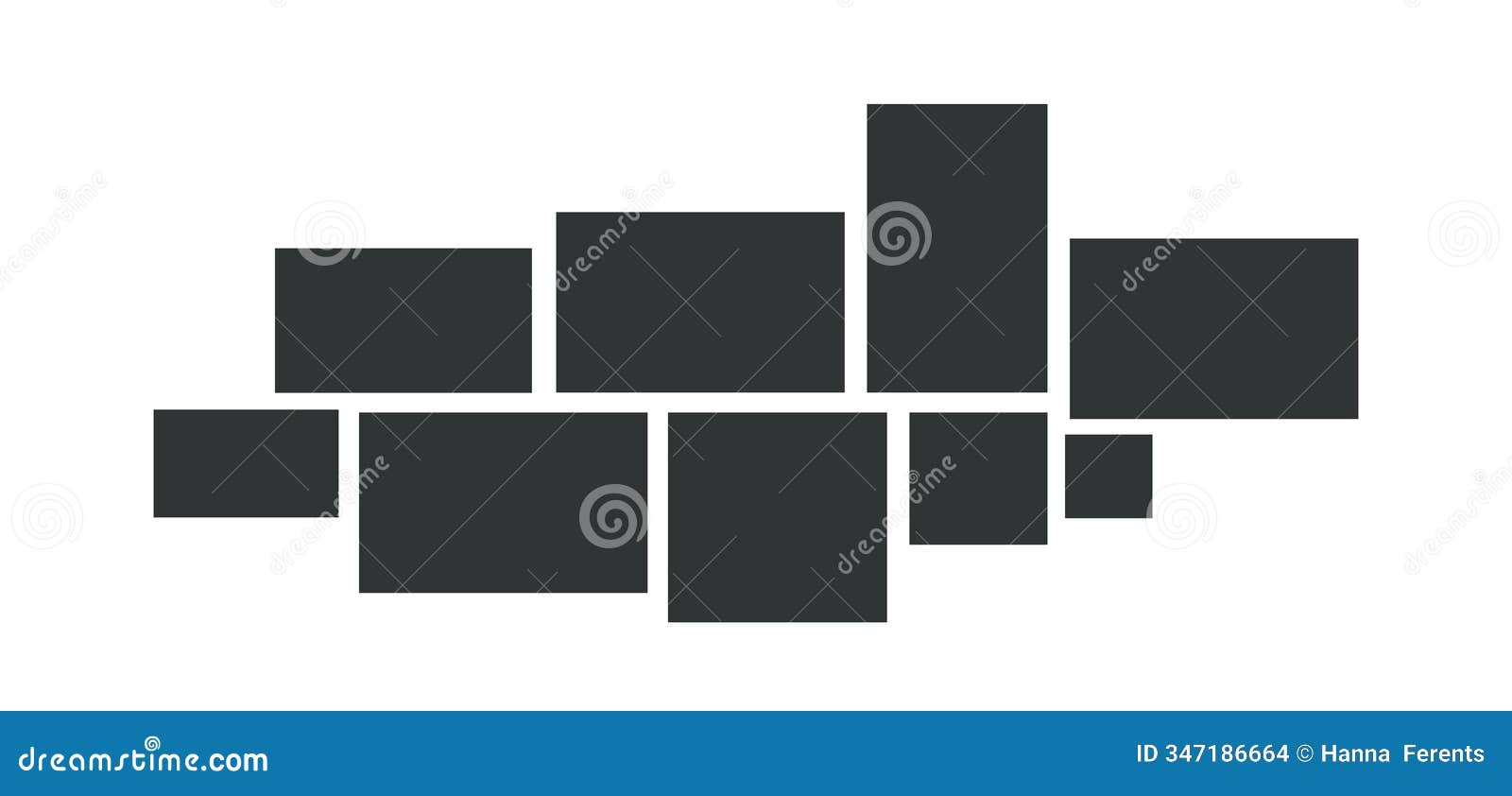 Template for Photo Collage. Composition with Frames for Pictures ...