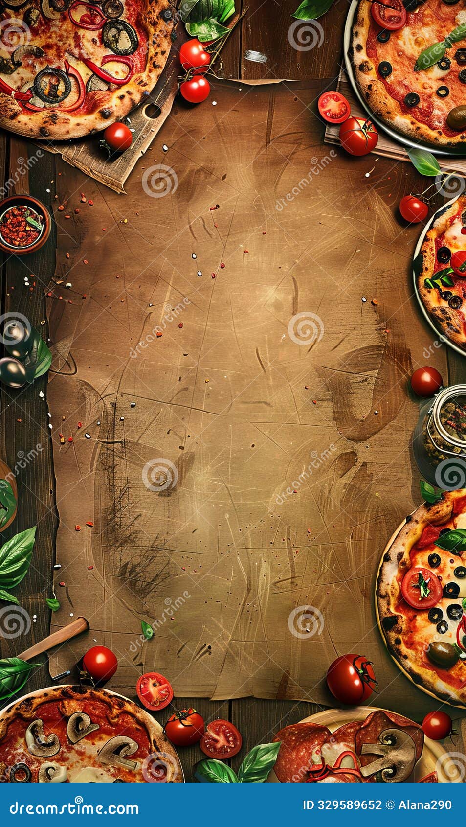 Template for Pizza Restaurant Menu Design Stock Illustration ...