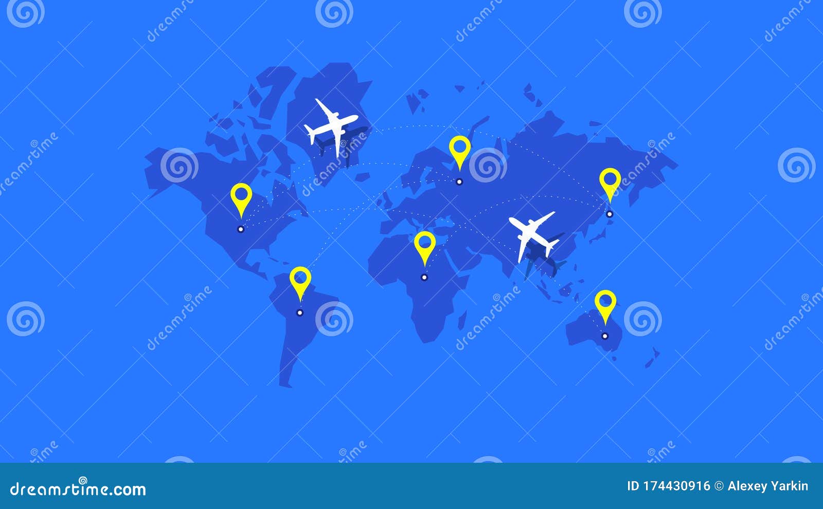 Template for Plane Tracking Design. Stock Vector - Illustration of ...