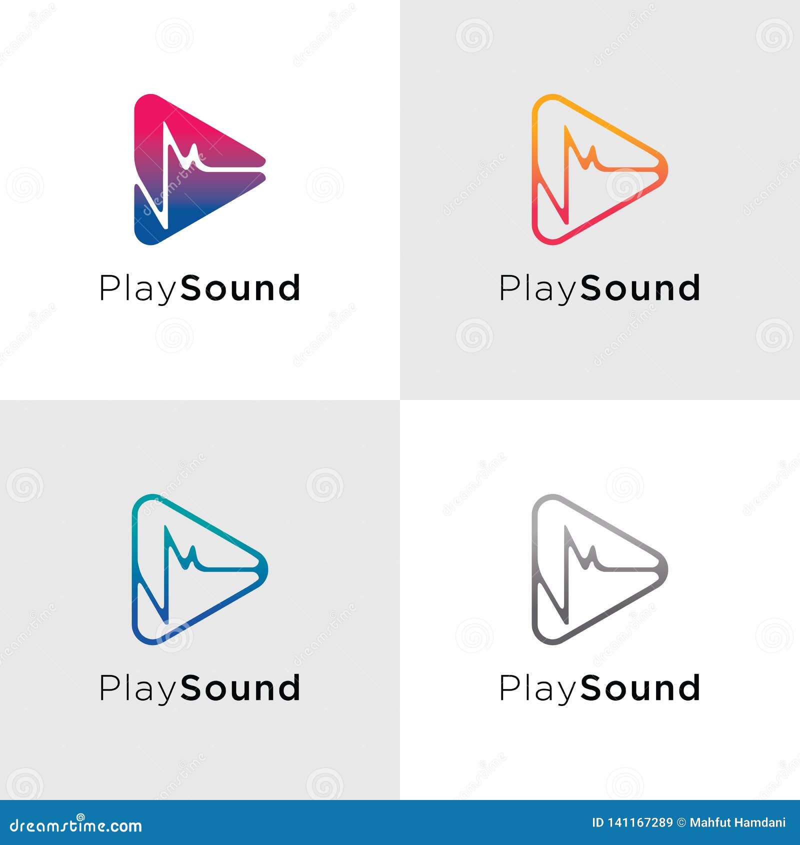 Template Player Logos stock vector. Illustration of abstract - 141167289