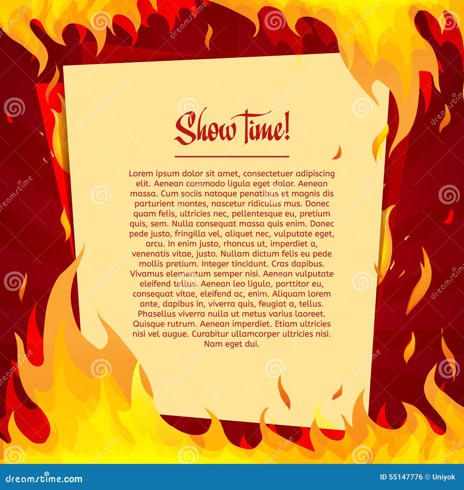 Template Posters on a Bright Red Background with Stock Vector ...