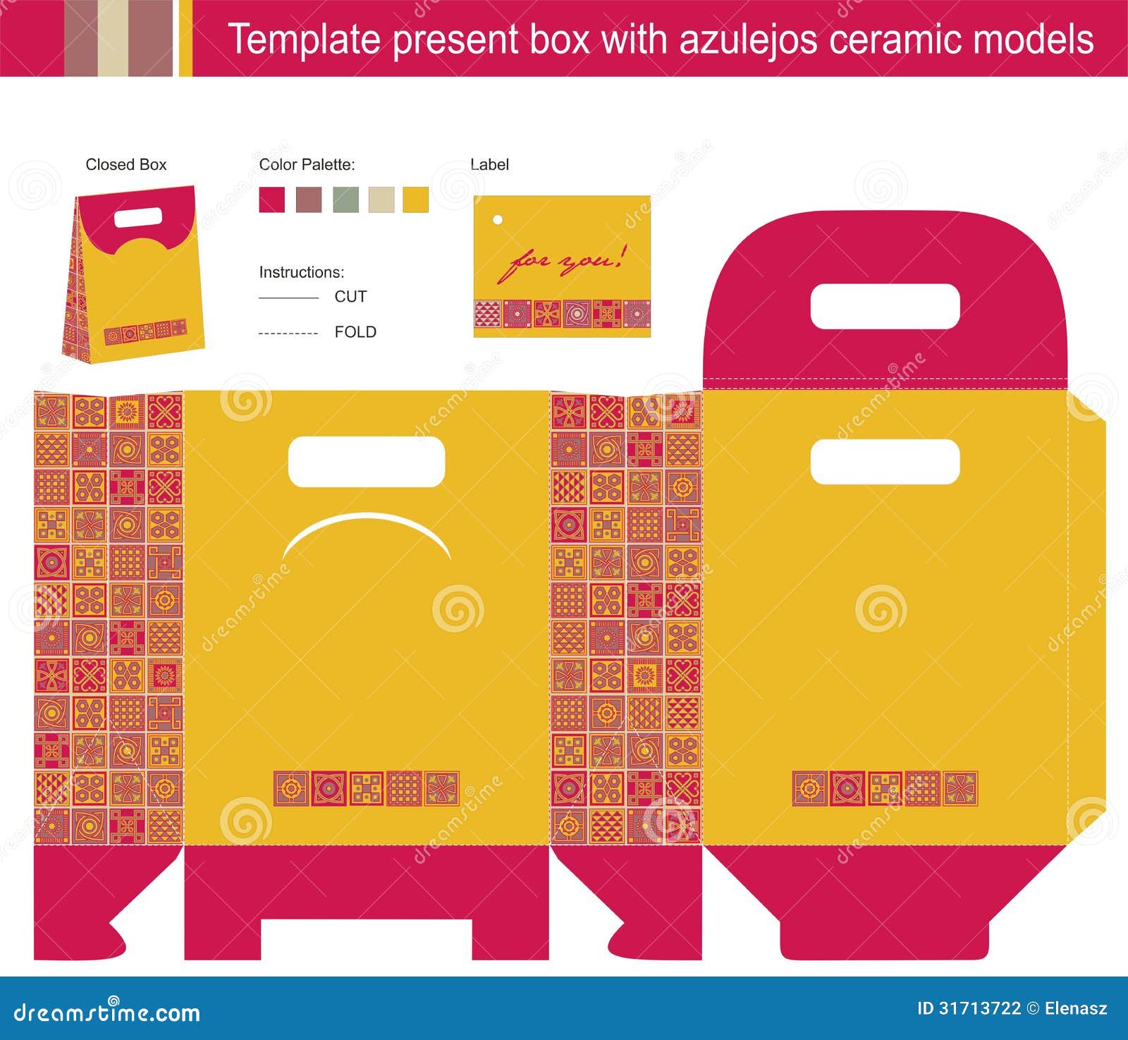 Template present box stock vector. Illustration of ornate - 31713722