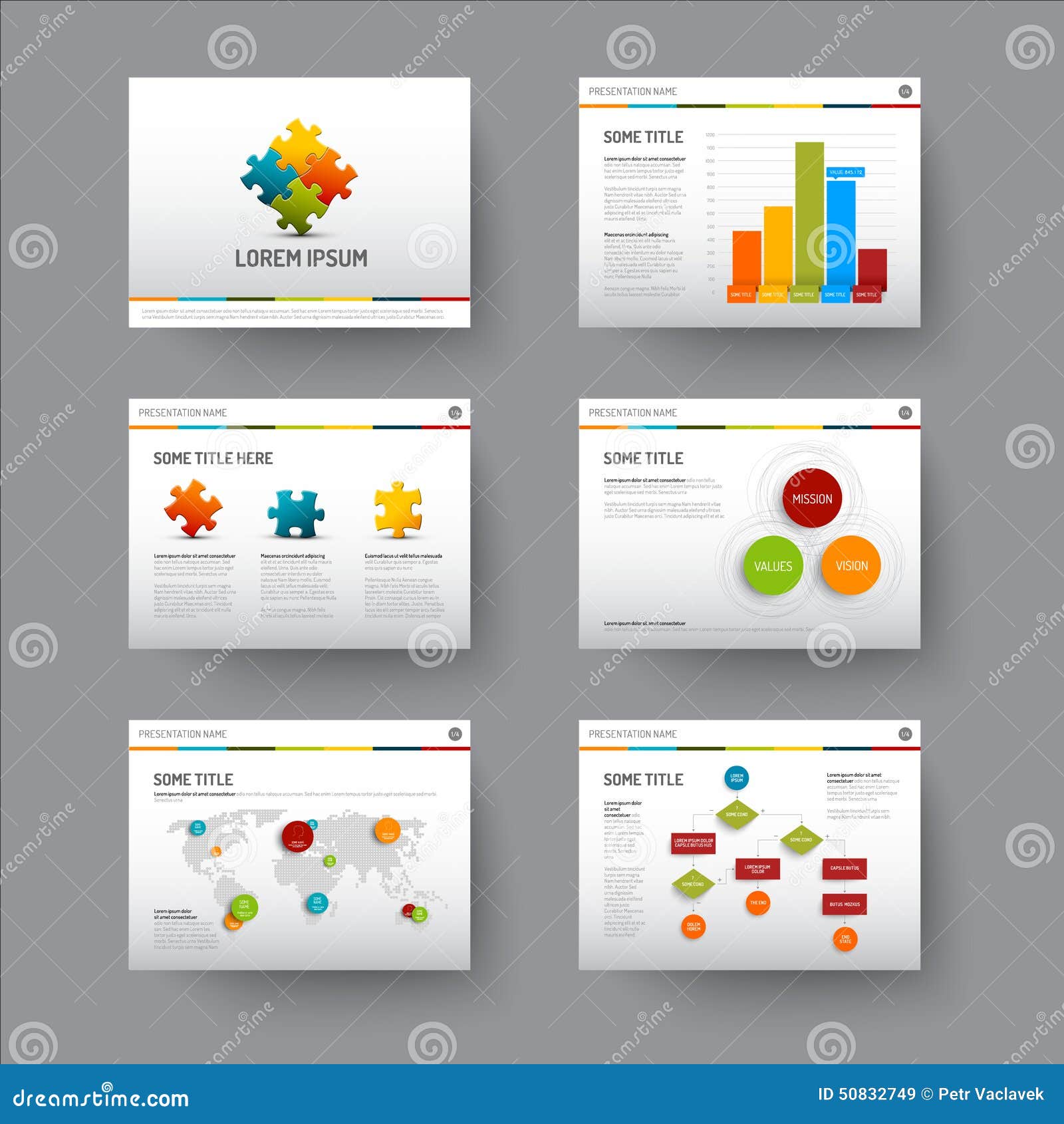 Template For Presentation Slides Vector Illustration | CartoonDealer ...