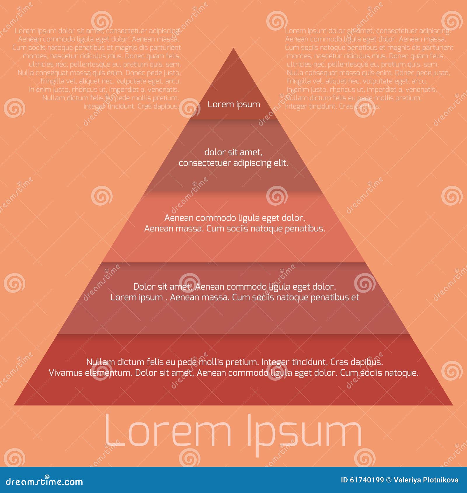 Template Pyramid Needs a Place for Text Stock Vector - Illustration of ...