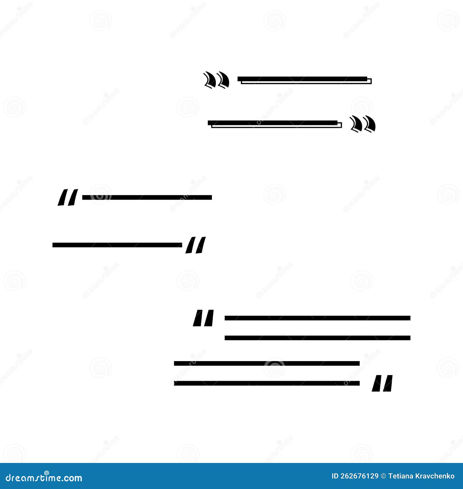 Template with Quote Lines. Dialog Frame. Text Message. Vector ...