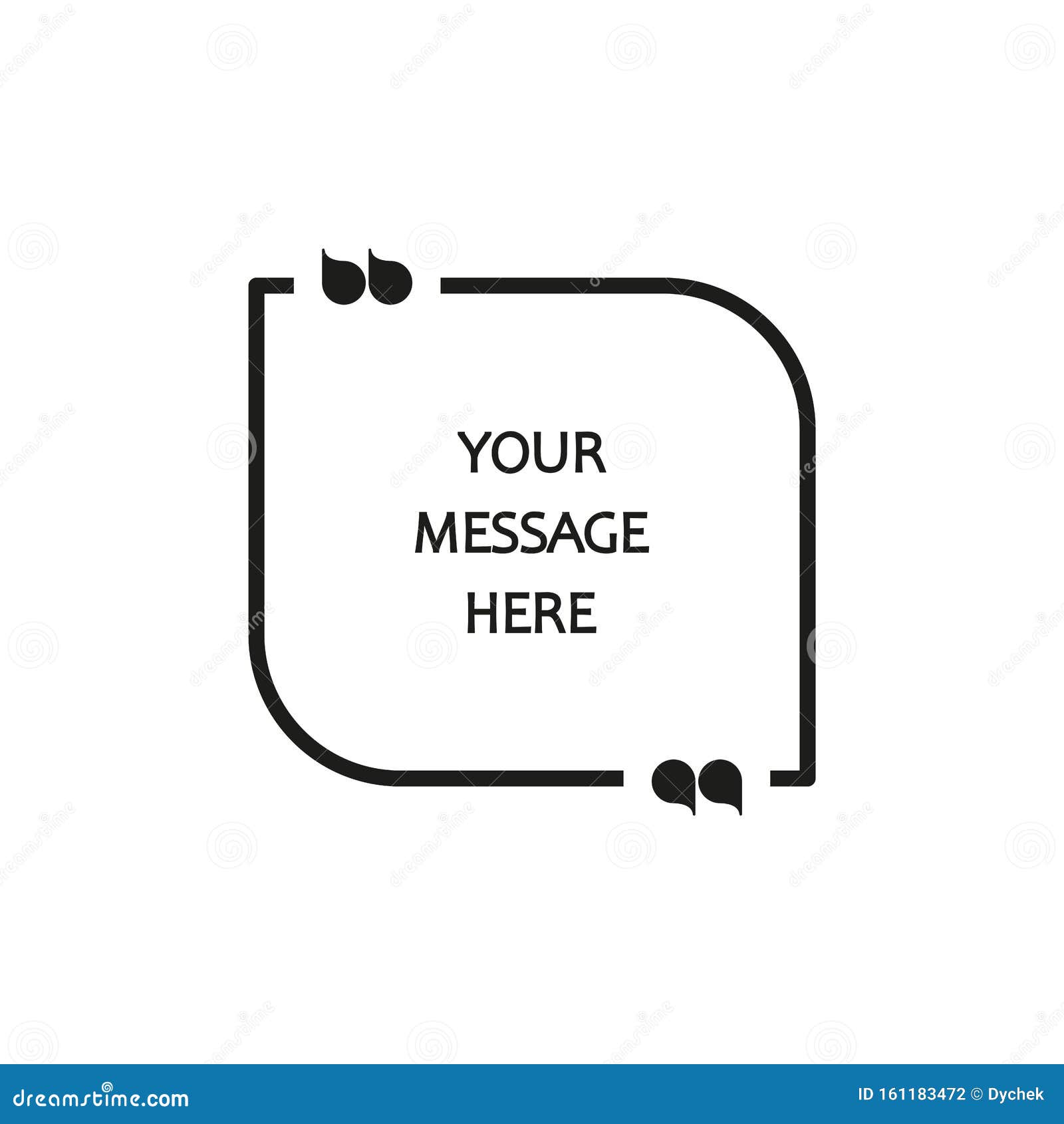 Template for Quotes. Simple Vector Illustration Stock Vector ...