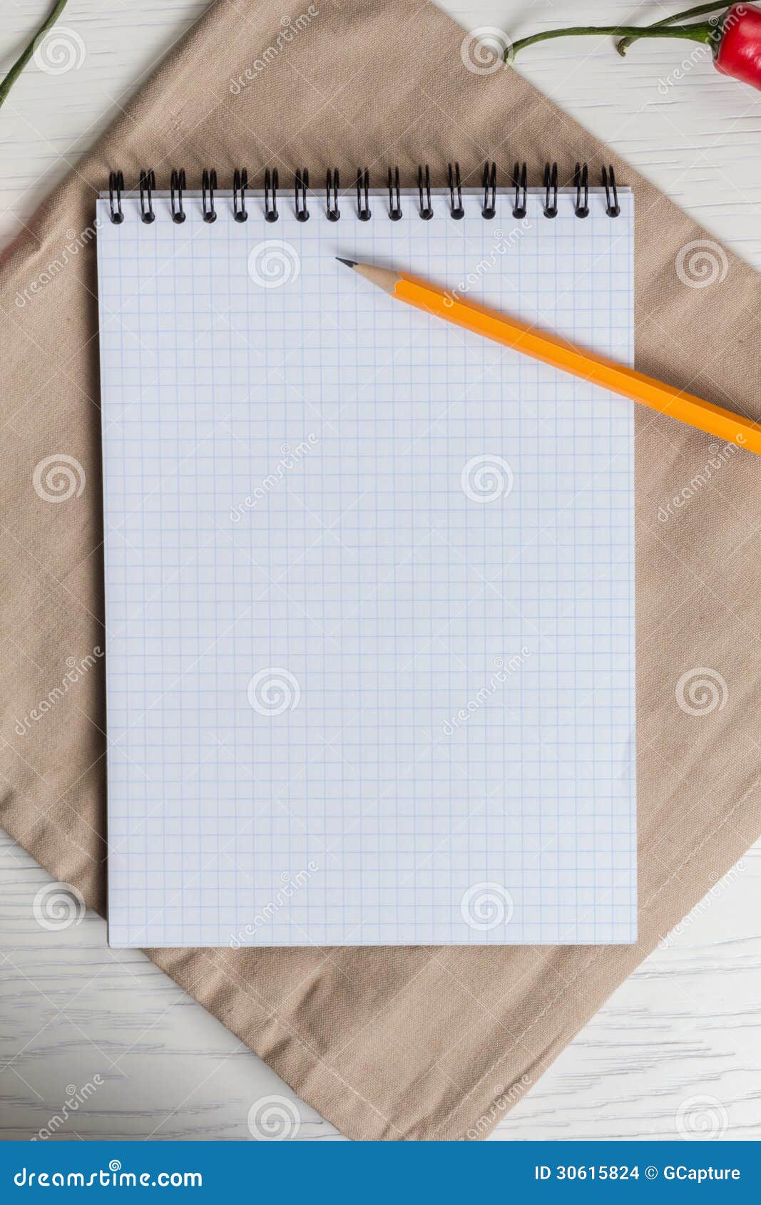 Template for Recipie Note or Shopping List Stock Photo - Image of open ...