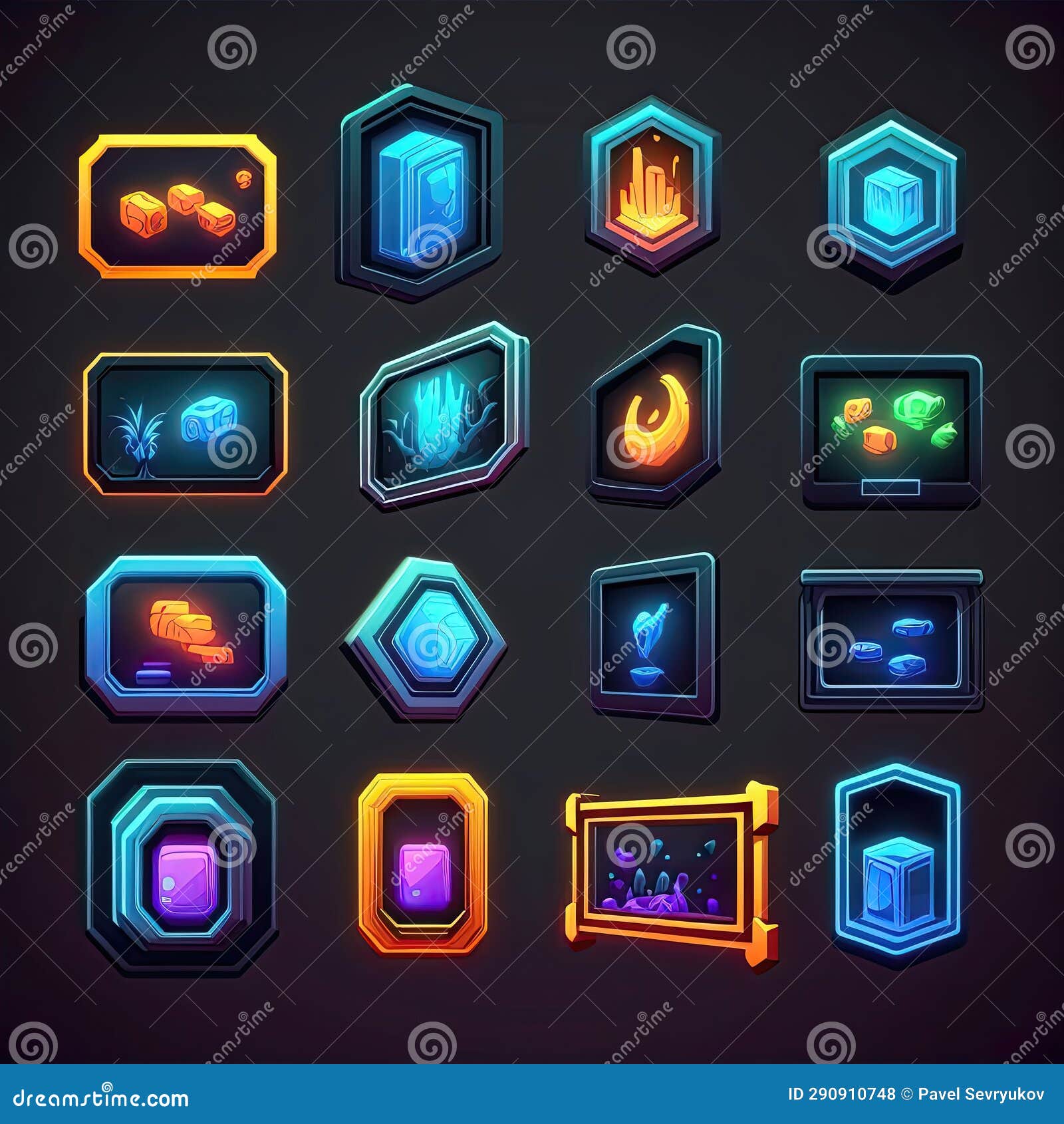 Template Rectangle Frame Game Ai Generated Stock Photo - Image of ...