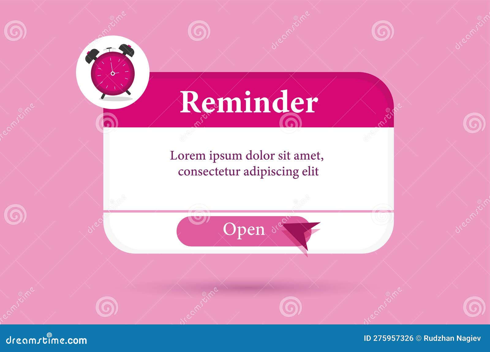 Template of reminder stock vector. Illustration of creative - 275957326