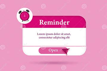 Template of reminder stock illustration. Illustration of design - 275961083