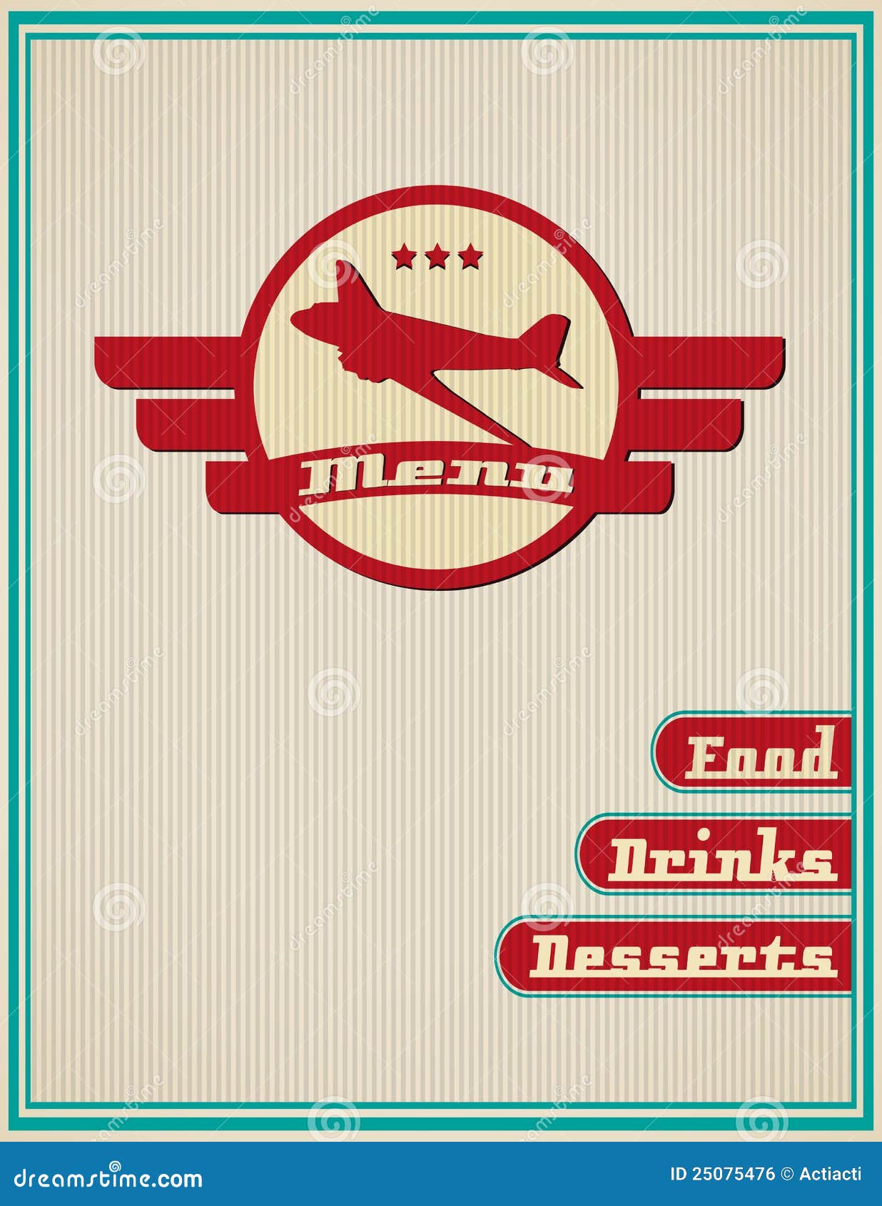 Template for a Restaurant Menu Stock Vector - Illustration of food ...