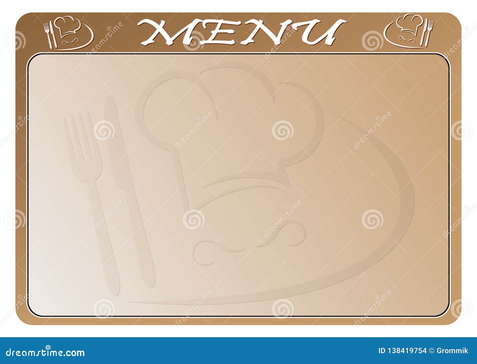 Restaurant Menu Template with Space for Text Stock Vector ...