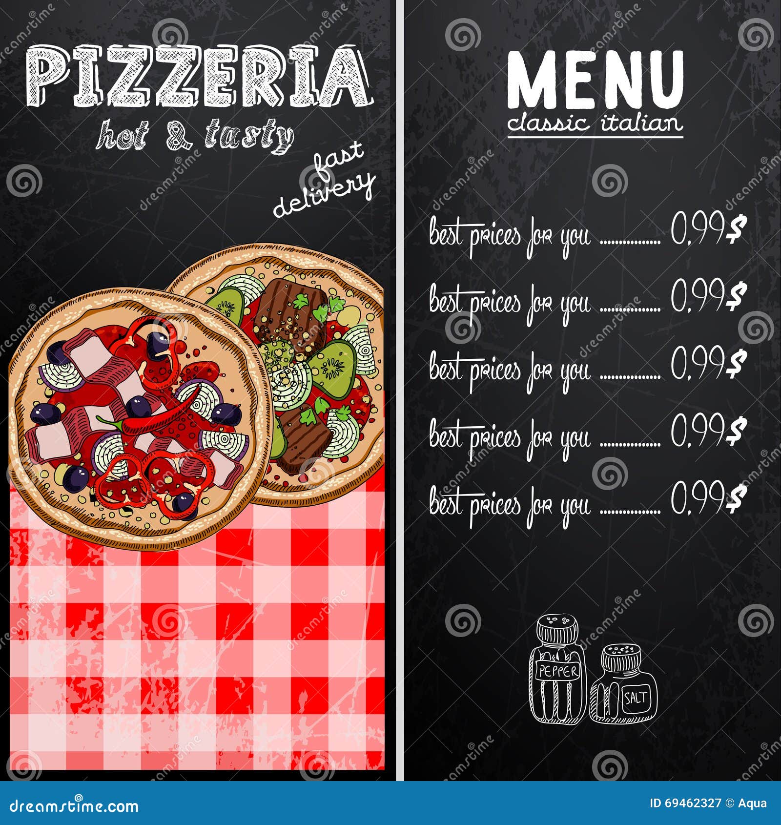 Template for Restaurant Menu Stock Vector - Illustration of style ...