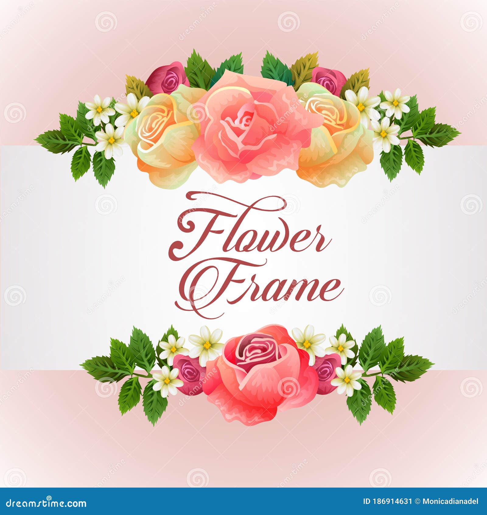 Template with Rose Florish Theme Stock Vector - Illustration of aroma ...
