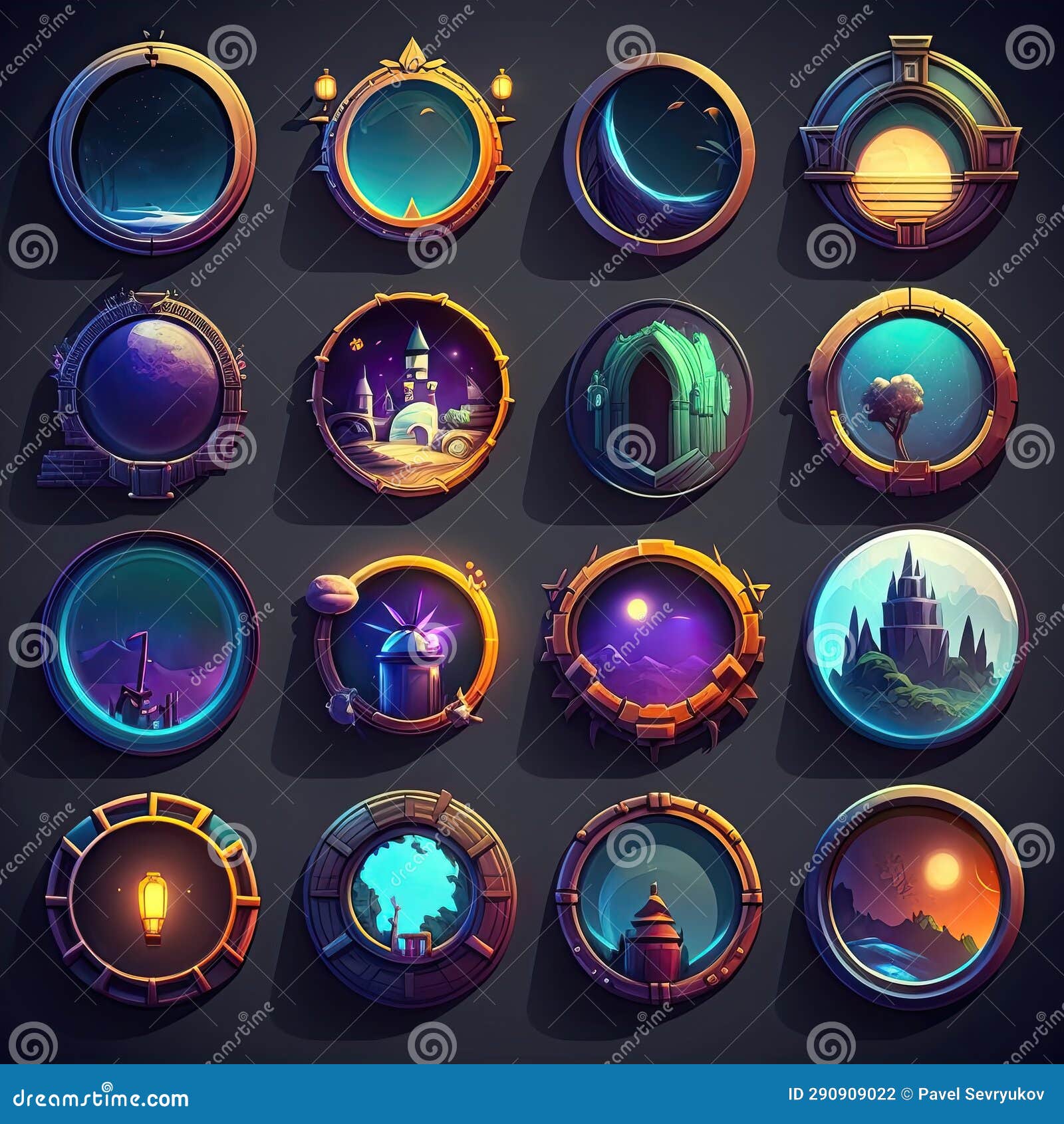 Template Round Frame Game Ai Generated Stock Illustration ...