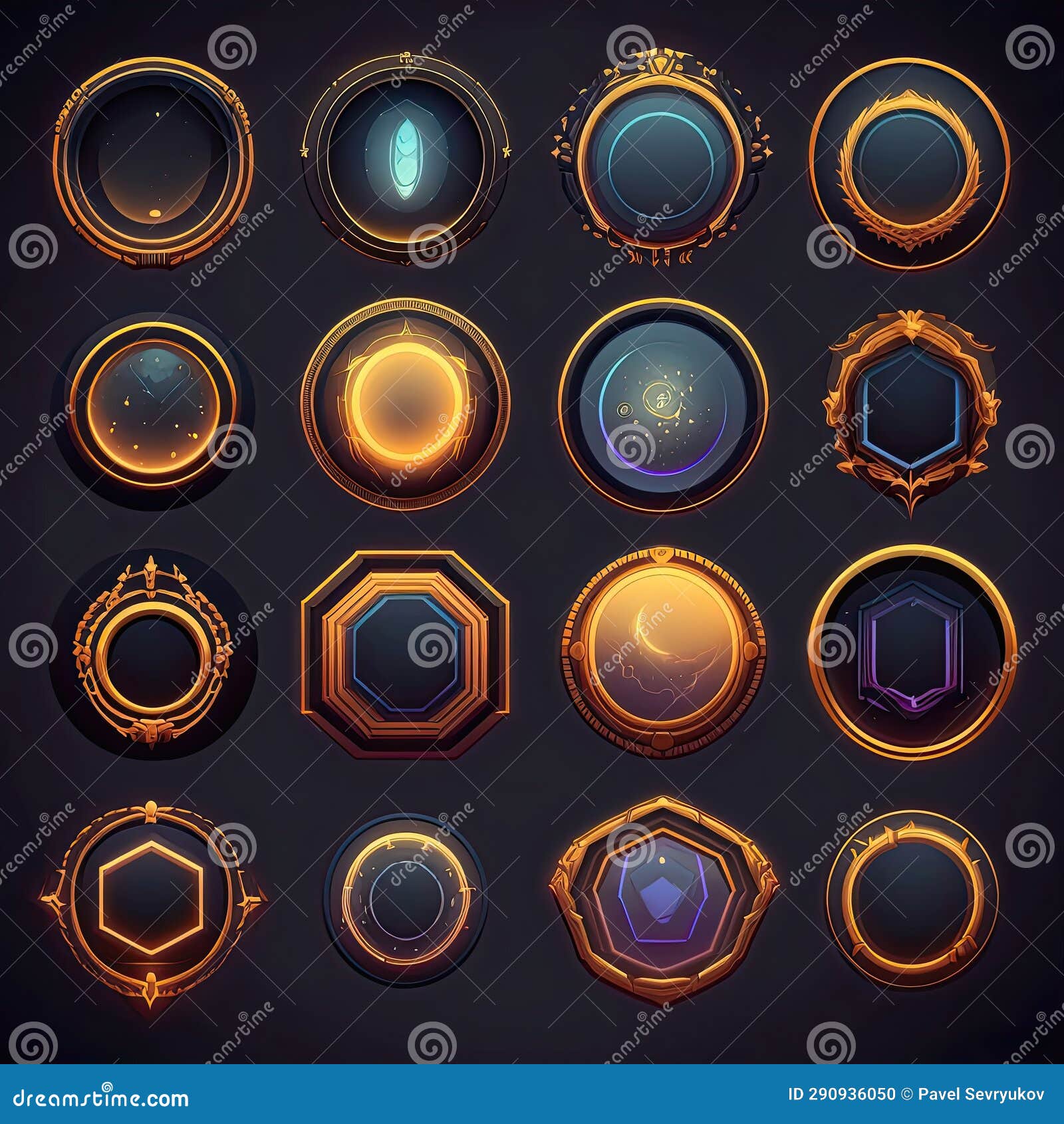 Template Round Frame Game Ai Generated Stock Illustration ...