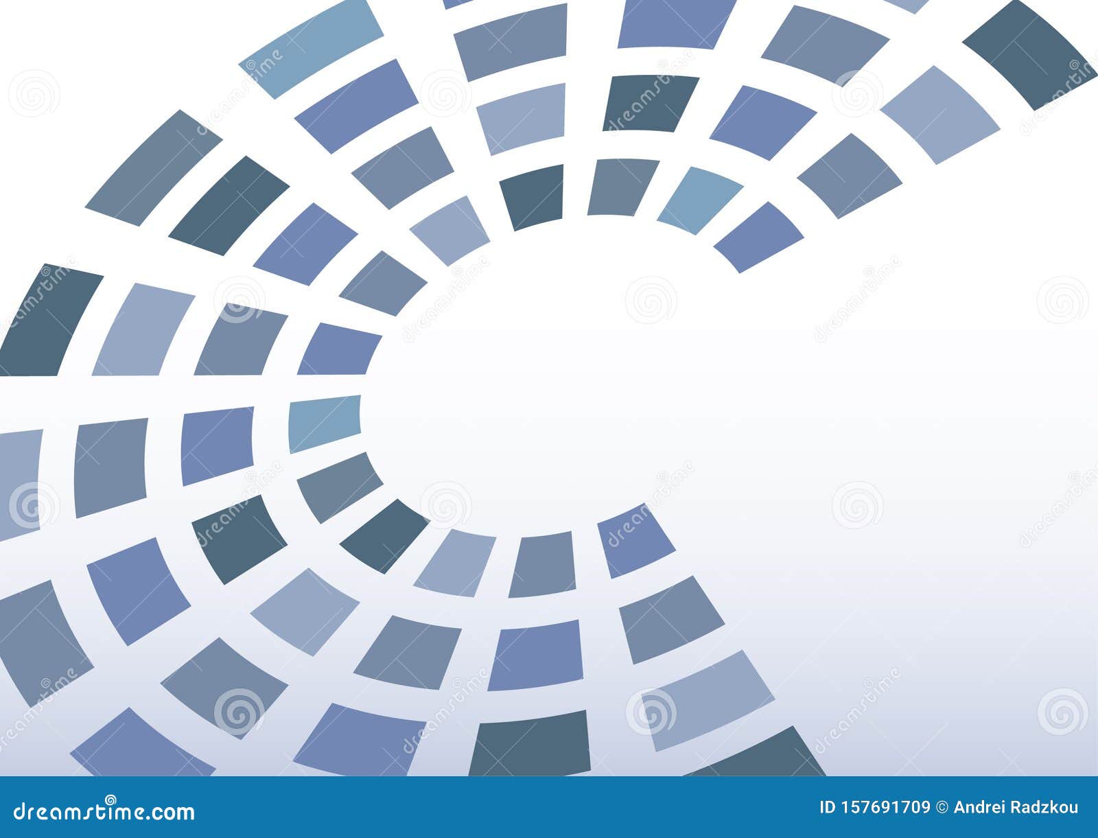 Template with Rounded Blue and Grey Shape by Squares. Vector Stock ...