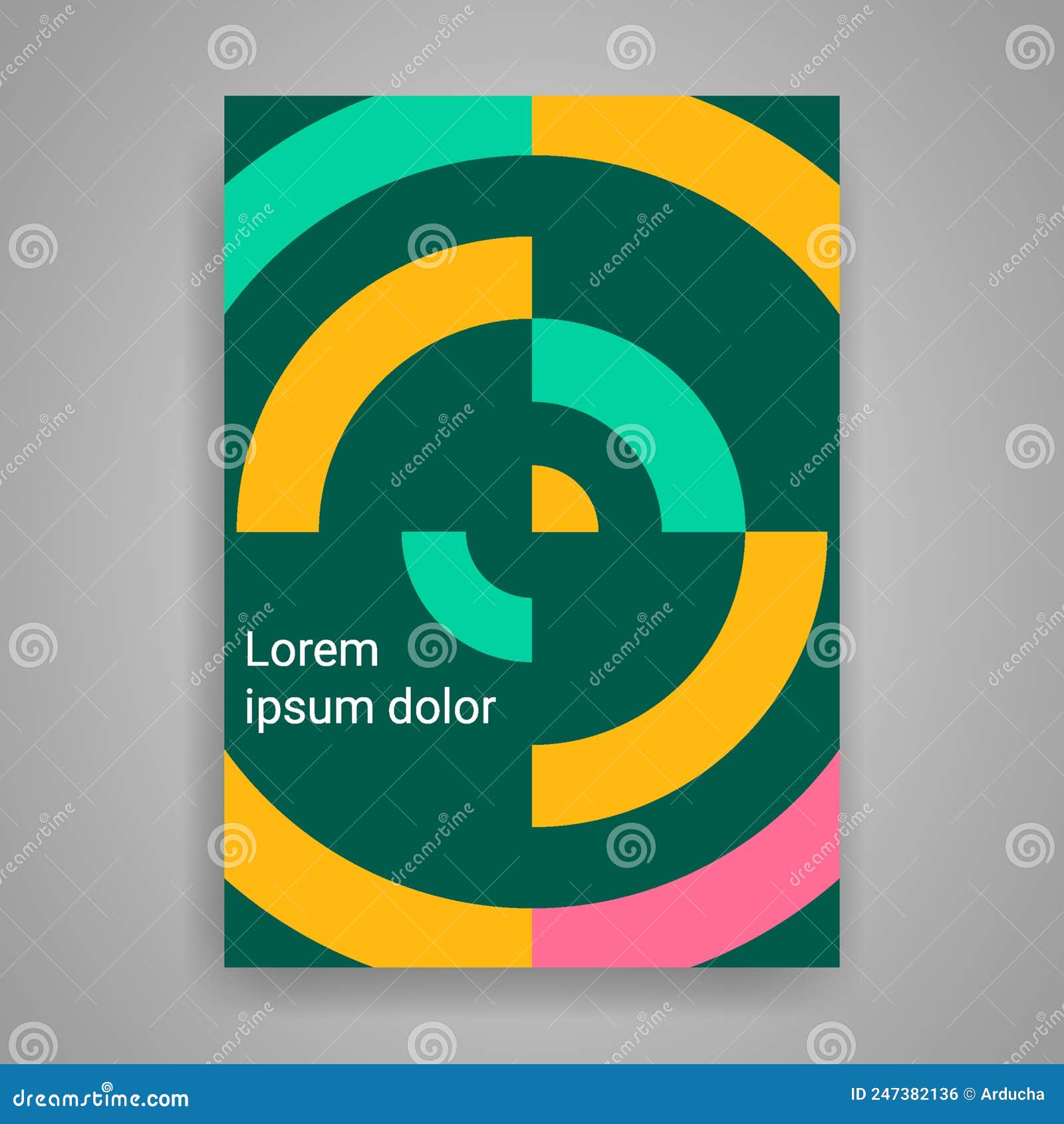 Template Rounded Cover Geometric Cover Stock Vector - Illustration of ...