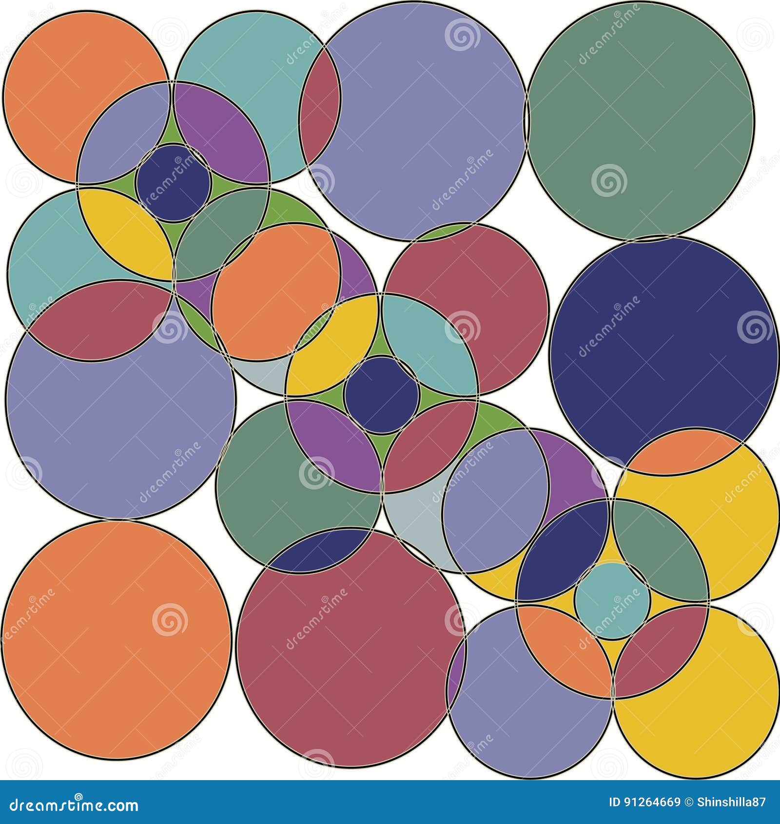 The Template Sample Pattern Circles Stock Illustration - Illustration ...