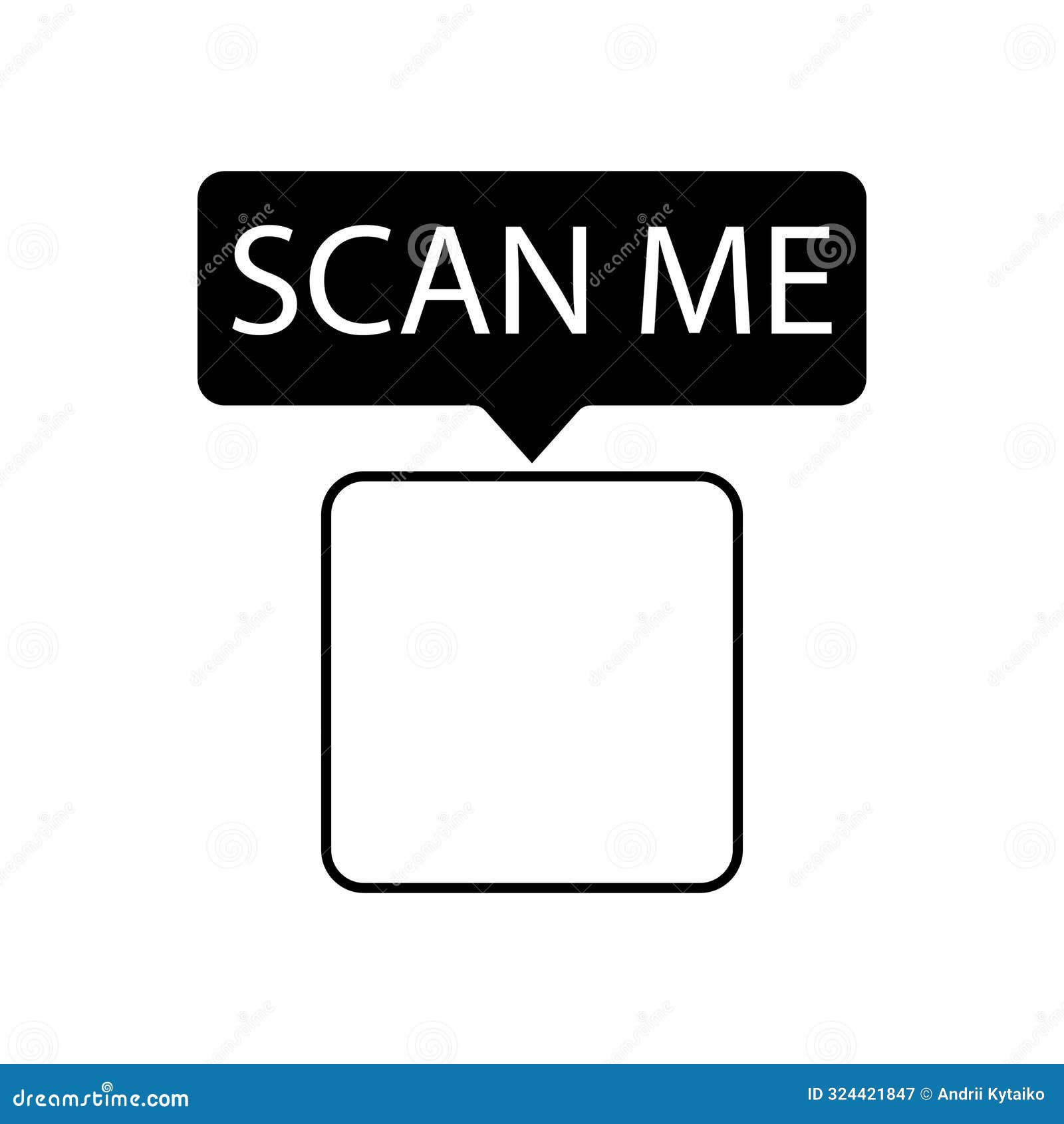 Template for Scan Me, Vector of Information Symbol Stock Illustration ...