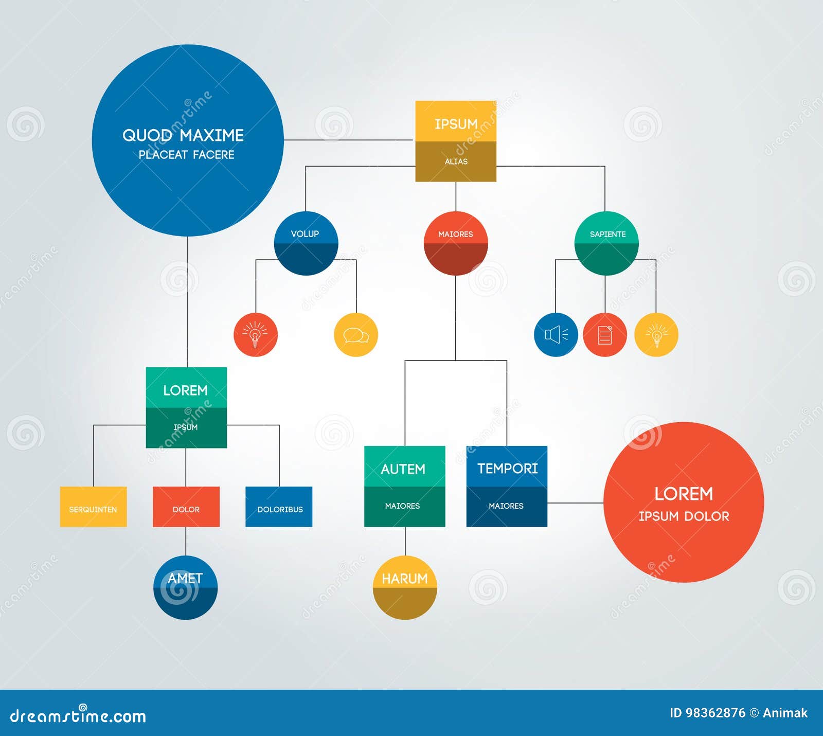 Template, Scheme, Diagram, Flowchart or Infographic. Stock Vector ...