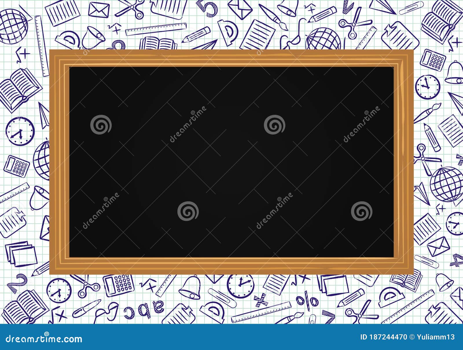 Template for School Educational Project Stock Vector - Illustration of ...
